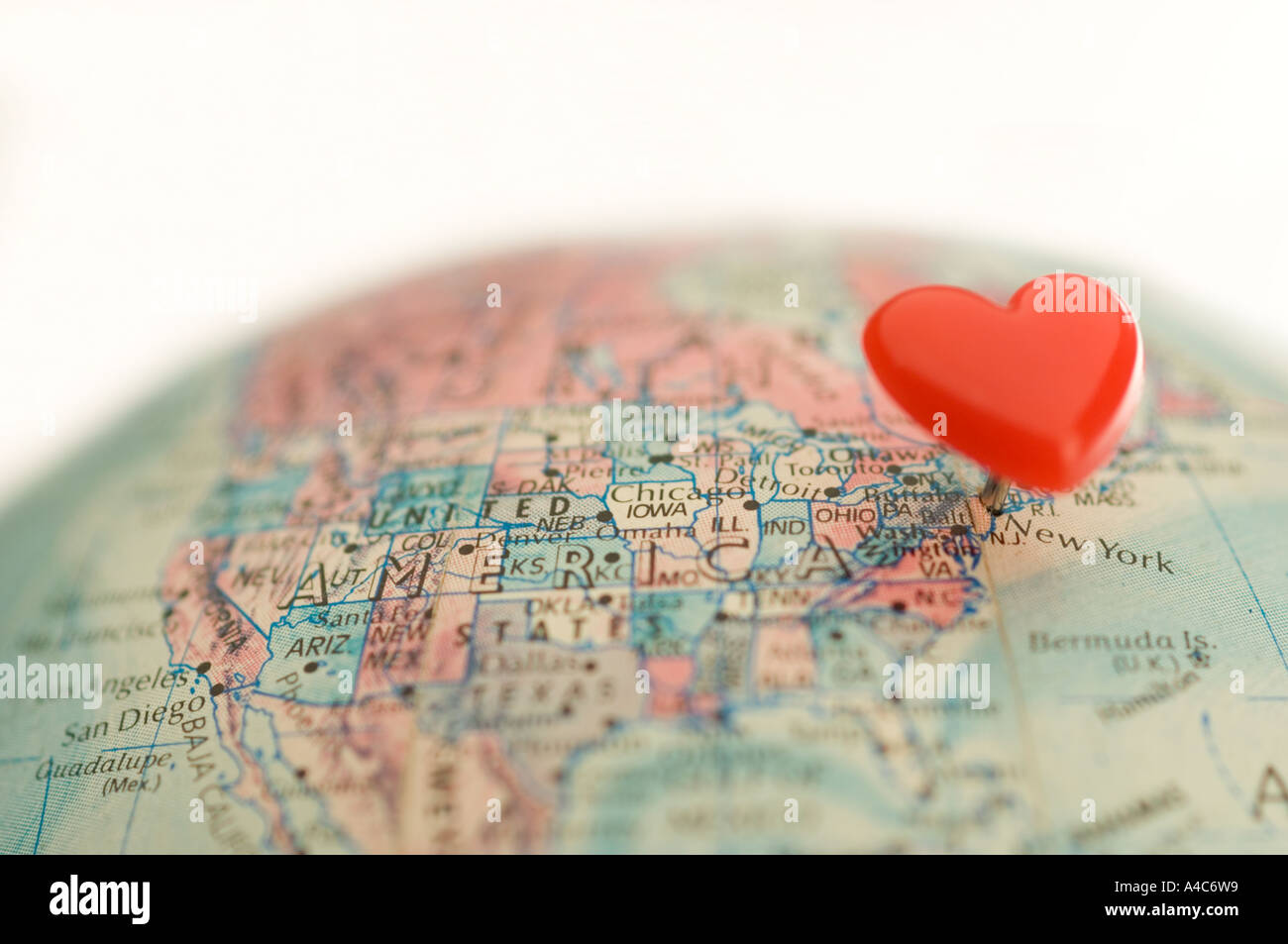 U s map red pin hi-res stock photography and images - Alamy