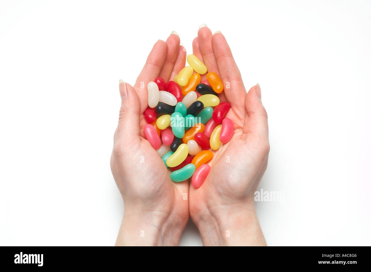 hands, full, gift, giving, palm, give, Jelly, beans, candy, sweet ...