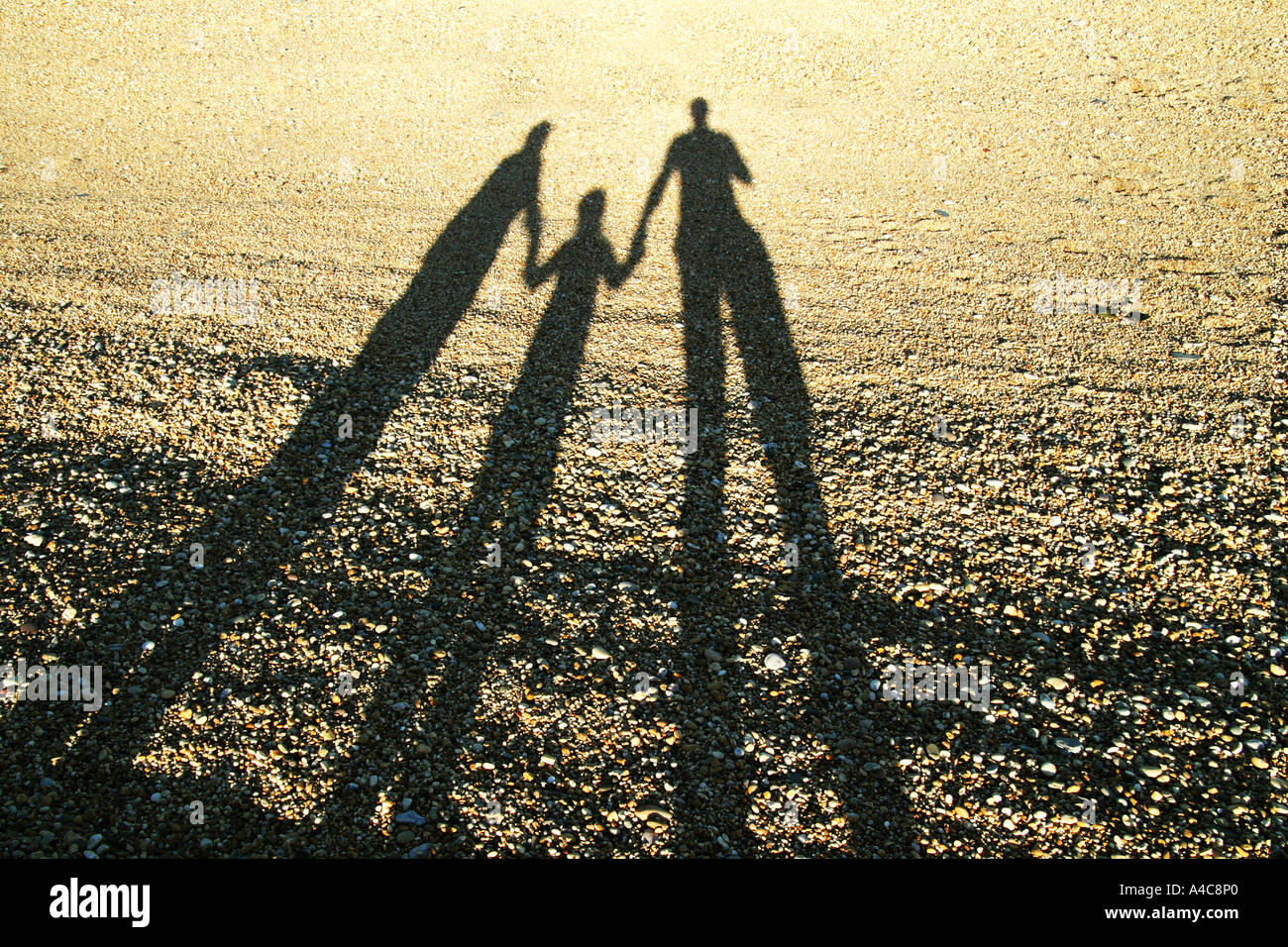Family shadow beach hi-res stock photography and images - Alamy