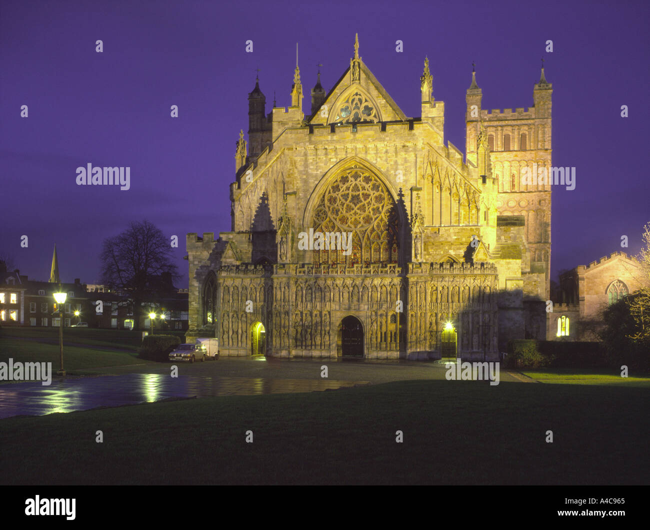 Exeter cathedral night hi-res stock photography and images - Alamy