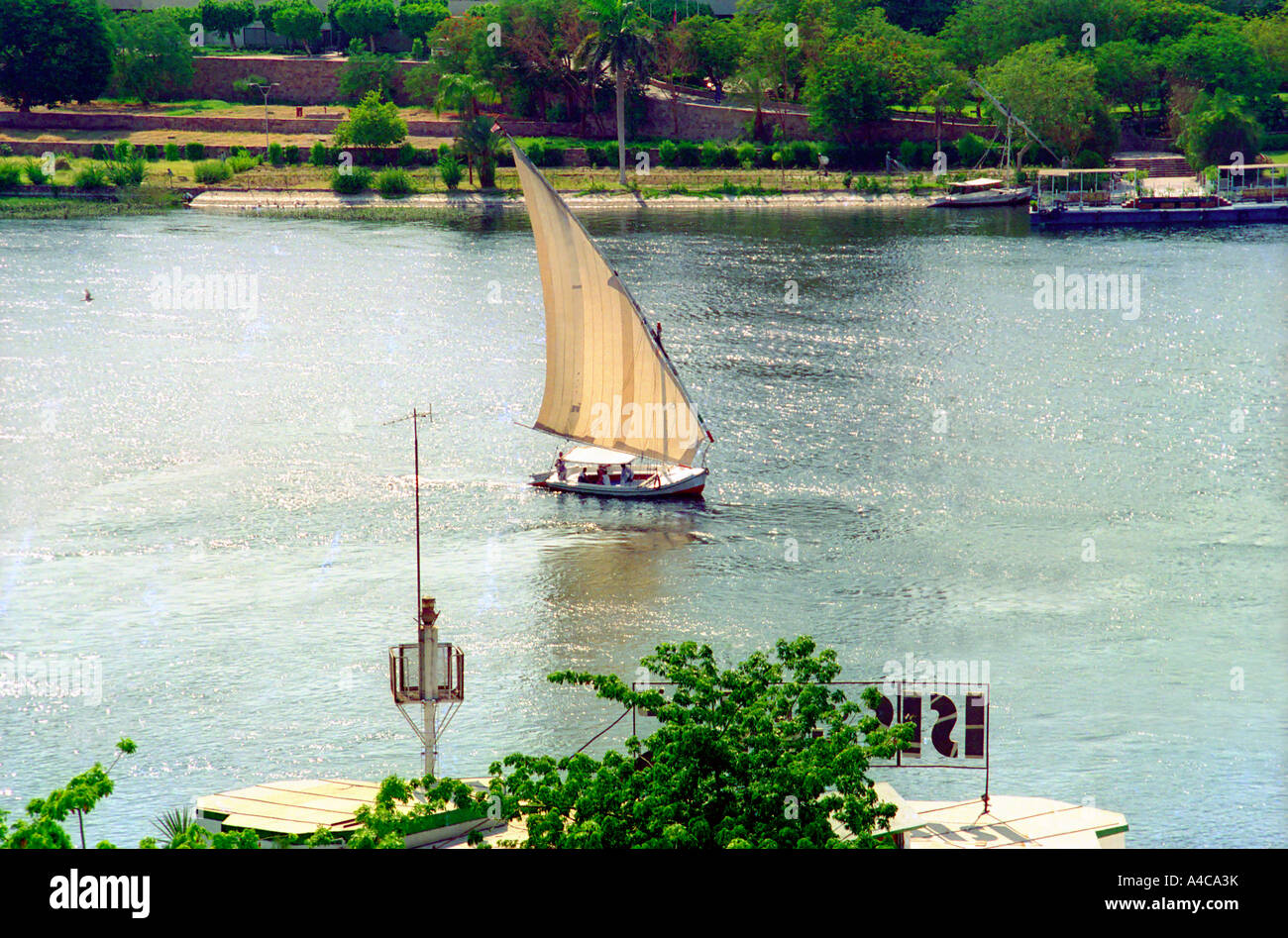 Felucca boat on the river Nile in Aswan, Egypt Stock Photo - Alamy