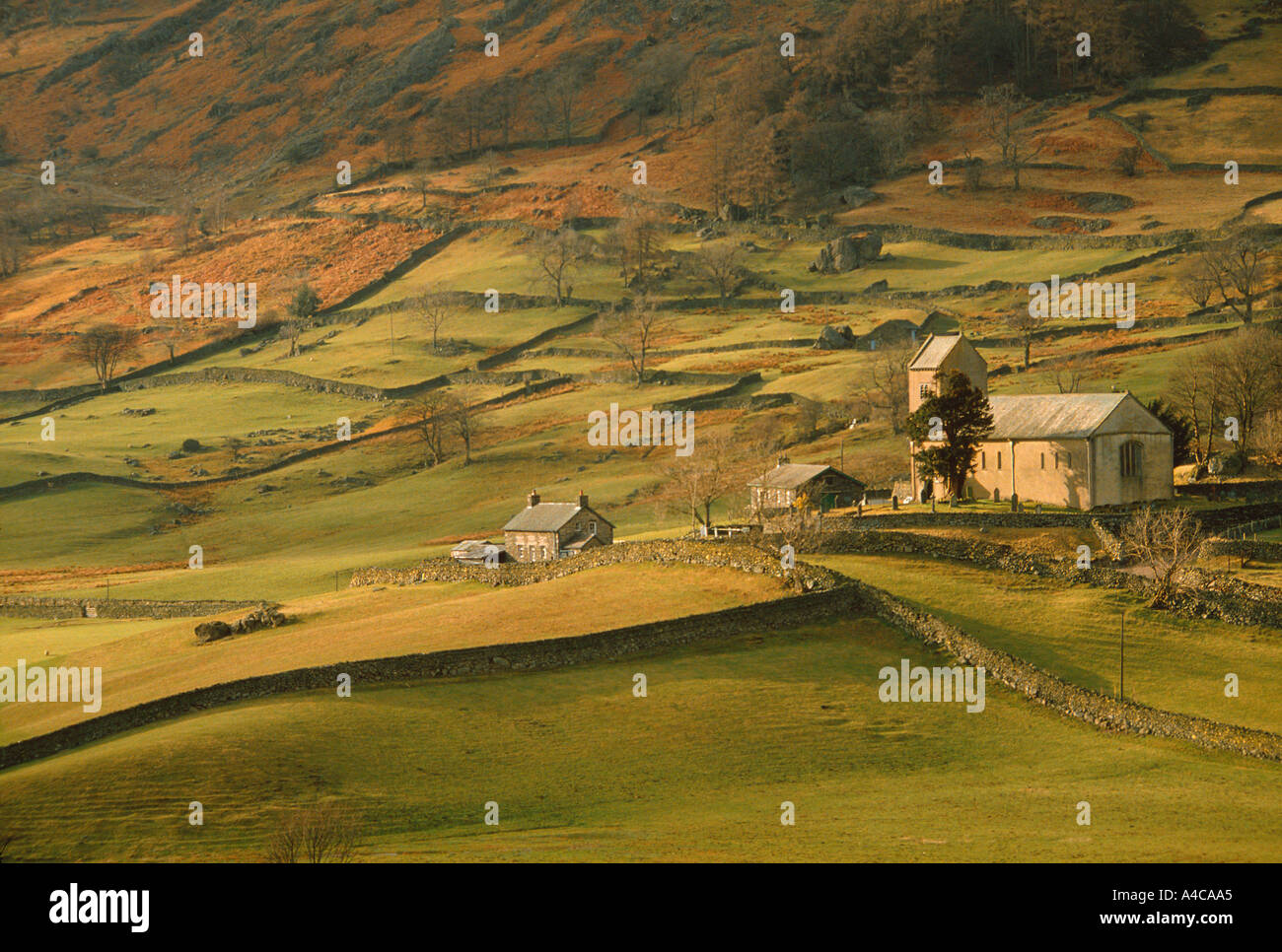 Village church in Kentmere valley Cumbria England Stock Photo - Alamy