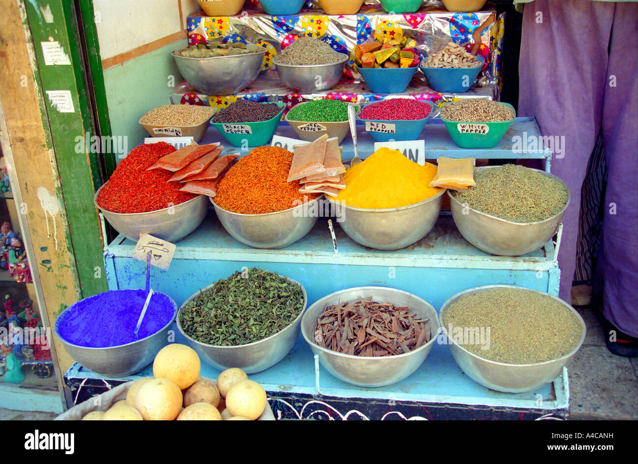 Spice stall in Dahab, Egypt Stock Photo - Alamy
