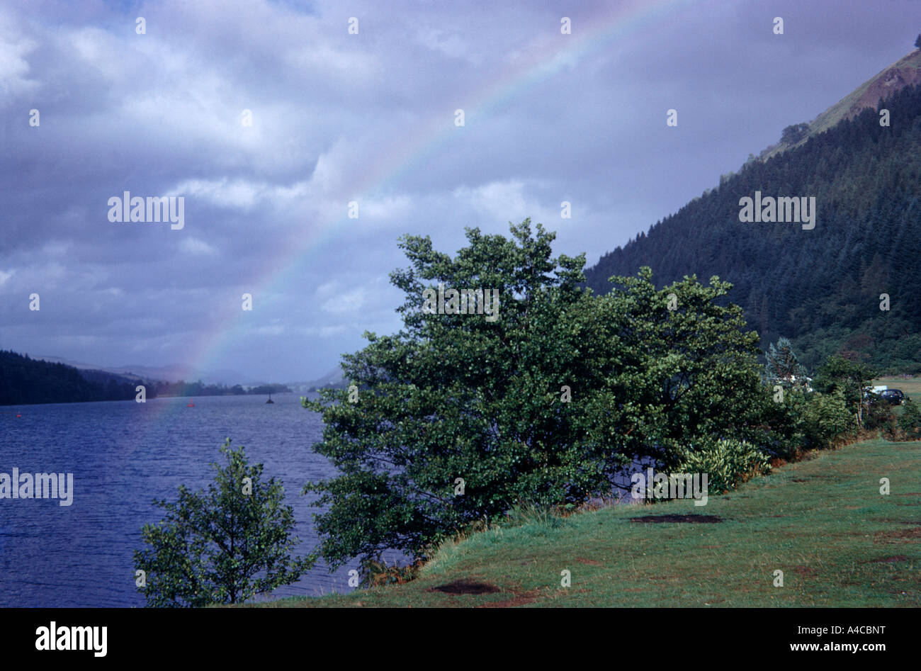 Rainbow over Loch Oich Stock Photo - Alamy