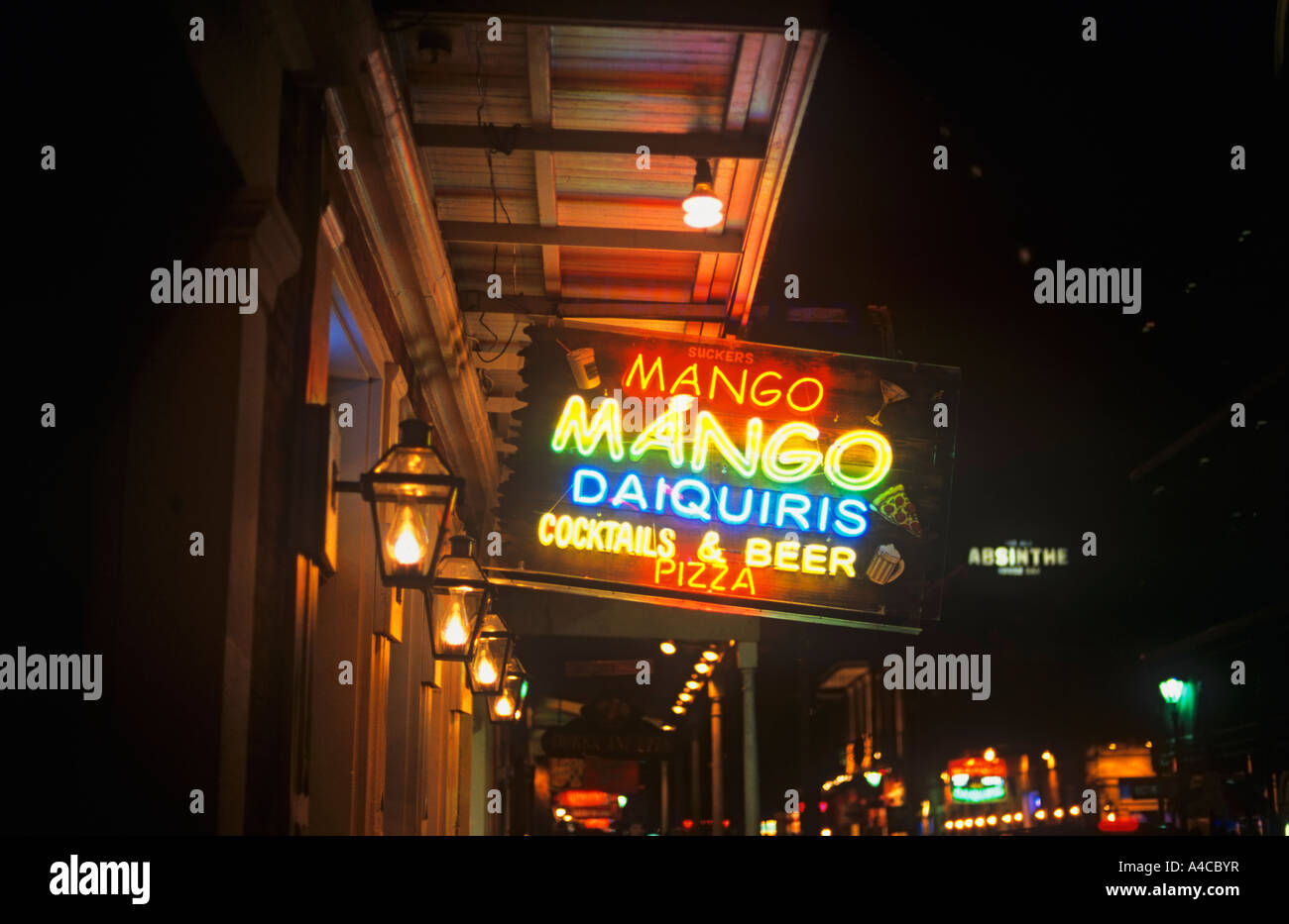 Neon sign Mango daiquiris French Quarter New Orleans Louisiana USA ...