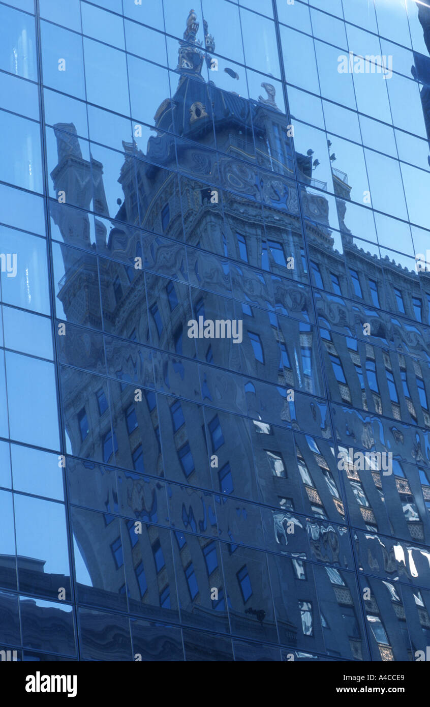 Building reflections, Manhattan New York City USA Stock Photo - Alamy