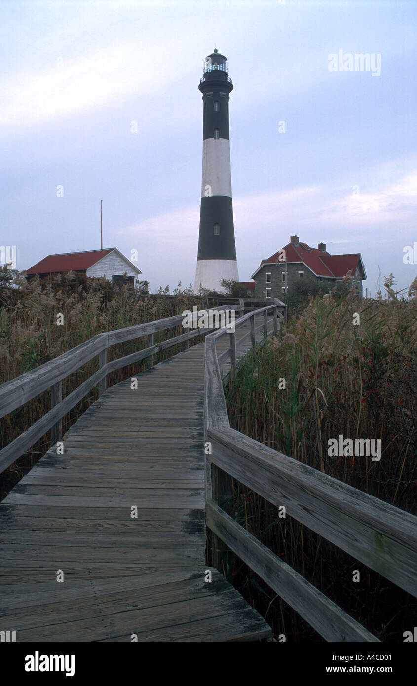 Lighthouse on Fire Island Robert Moses State Park, Long Island New York ...