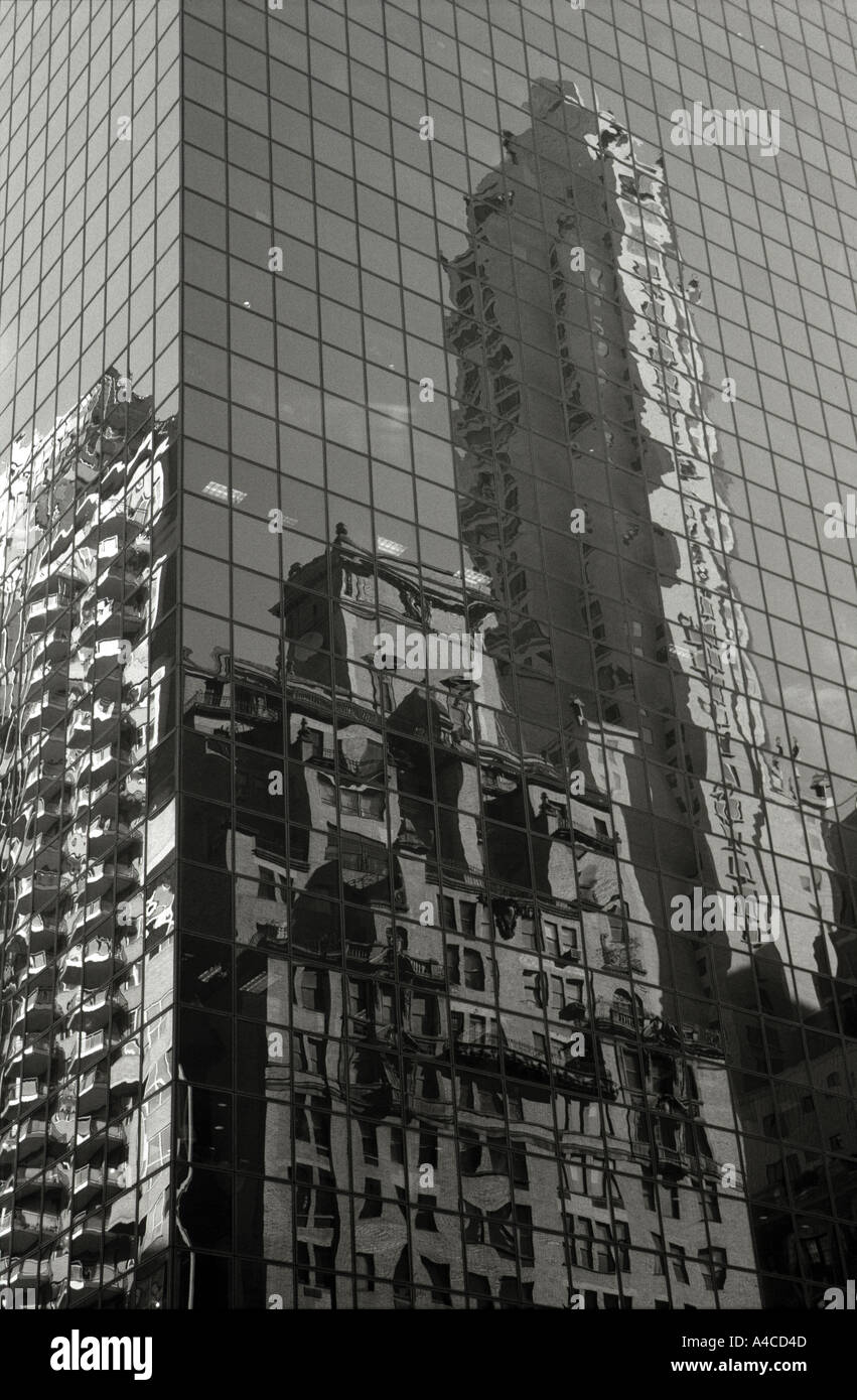 Tall building reflection, Manhattan New York City USA Stock Photo - Alamy