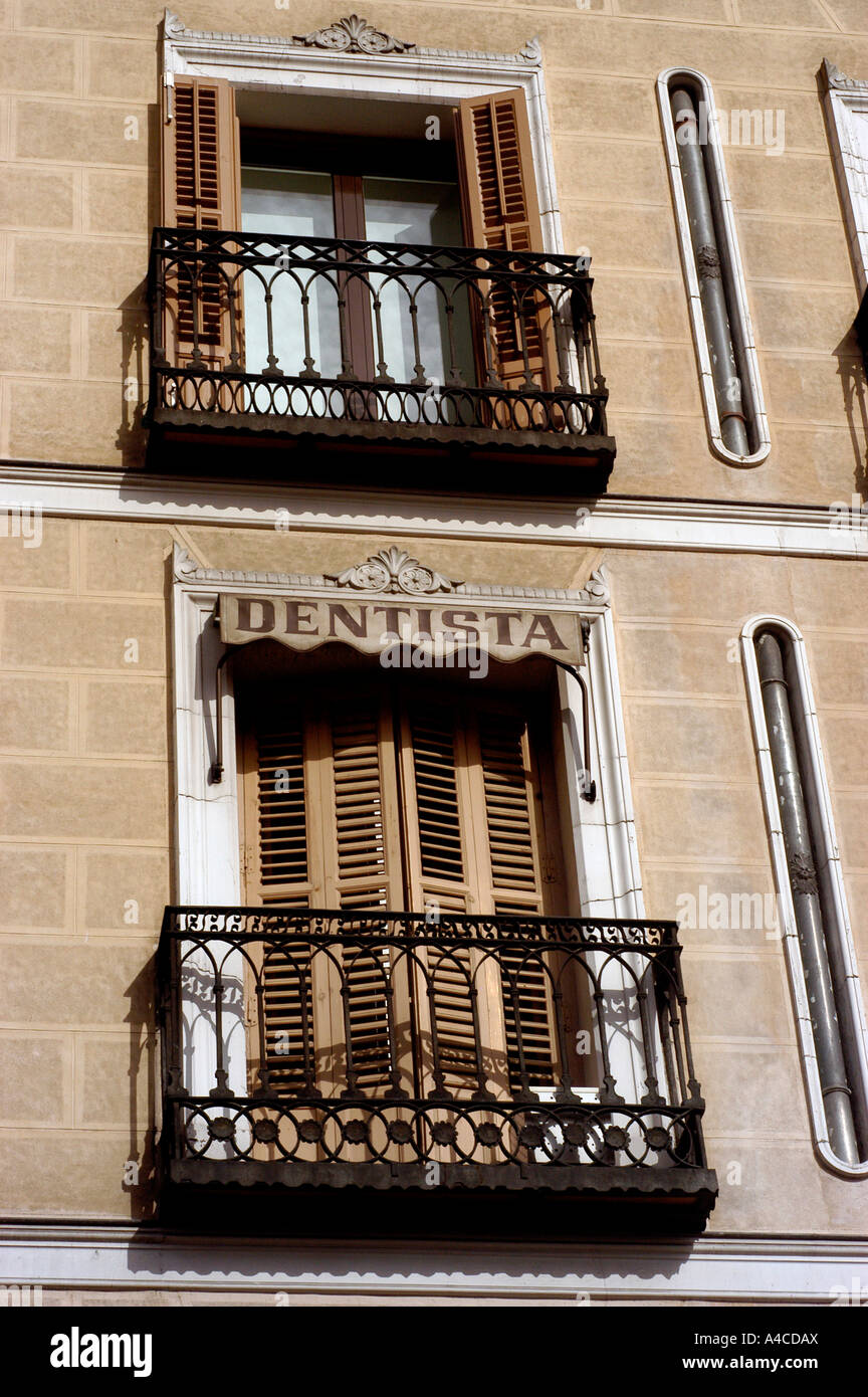 Old dentist building in heart of central Madrid, Spain Stock Photo - Alamy