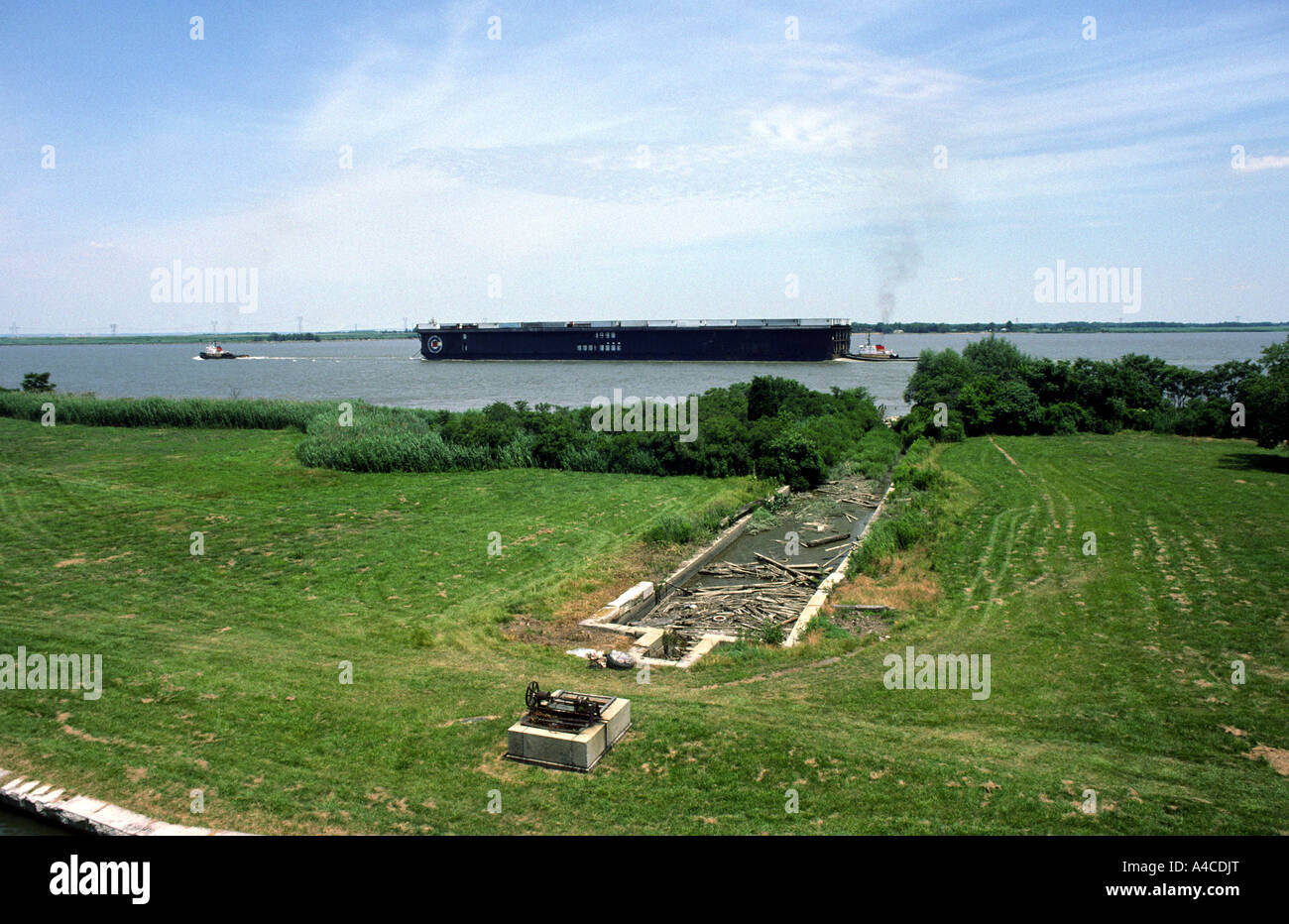 old sluice way and gate where Civil War prisoners and suppliees were ...