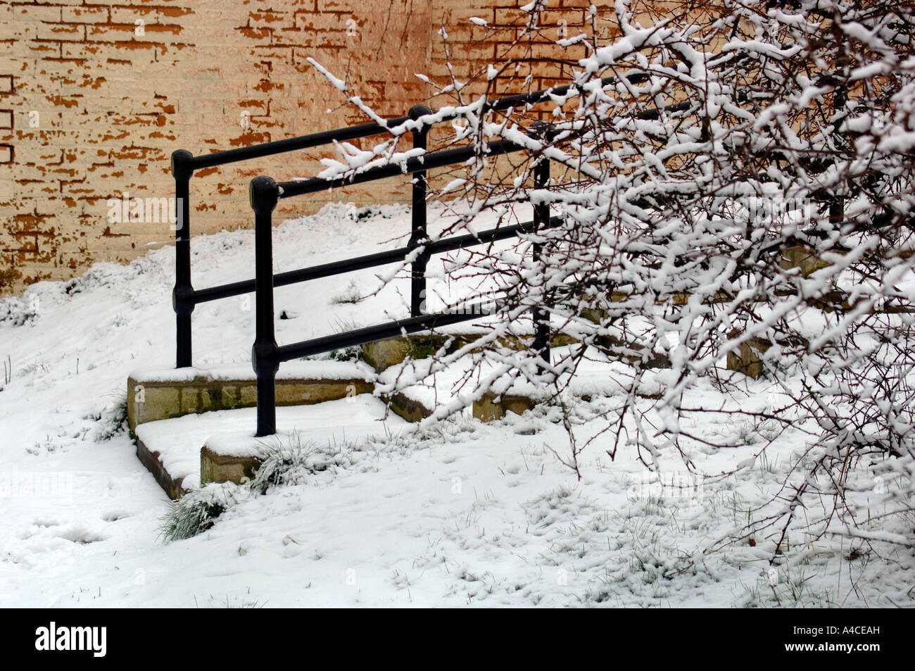 Snow Covered Steps Stock Photo - Alamy