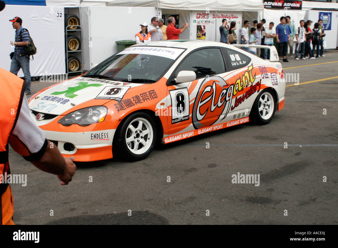 Car getting ready for start of CTM Silver Jubilee Cup at Macau Grand ...