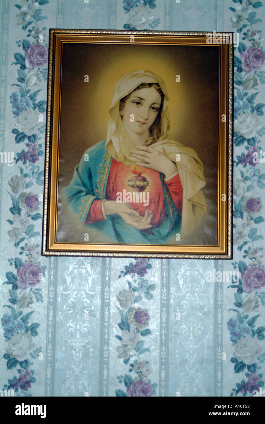 Sacred heart mary illustration hi-res stock photography and images - Alamy