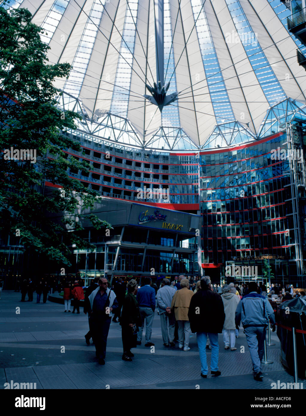 Interior of Sony Centre, Potsdamer Platz, Berlin, Germany Stock Photo ...