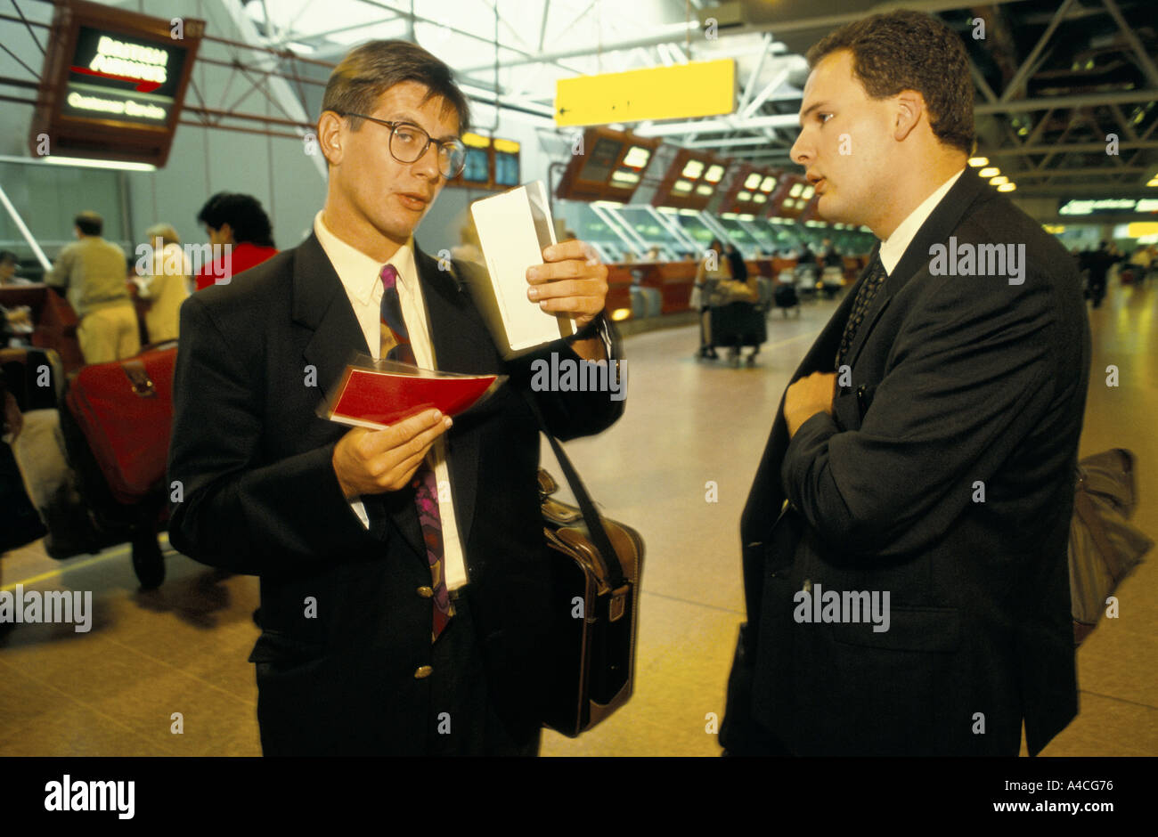 inside terminal 4 departures heathrow london 7 1993 Stock Photo - Alamy