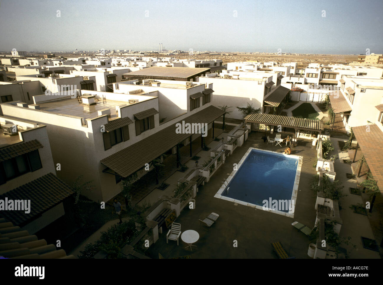 housing compound for ex pats executives saudi arabia 1980 Stock Photo ...