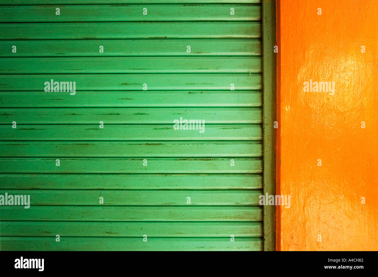 coloured locked shutter Stock Photo - Alamy