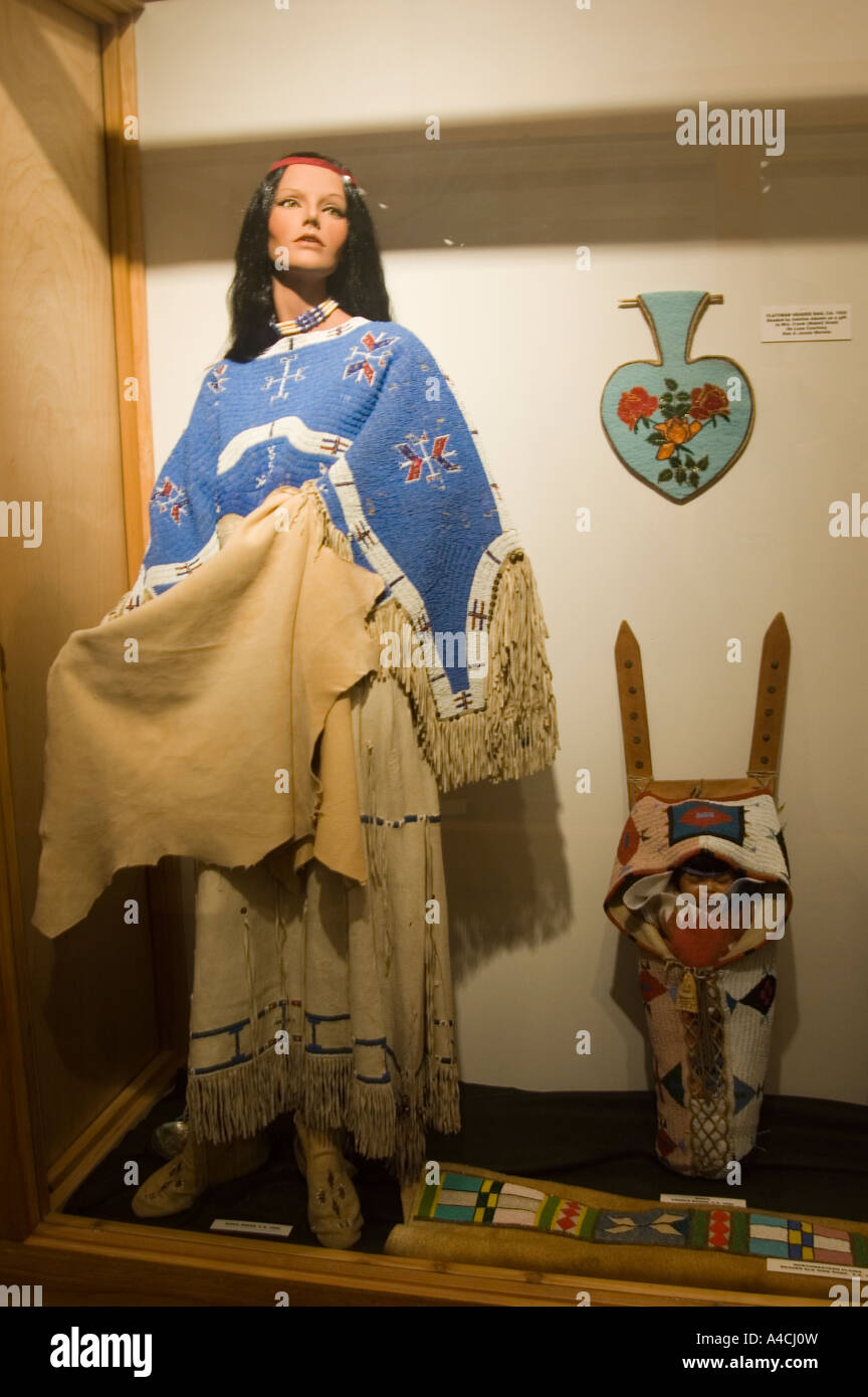 Native North American museum display, Montana Stock Photo - Alamy