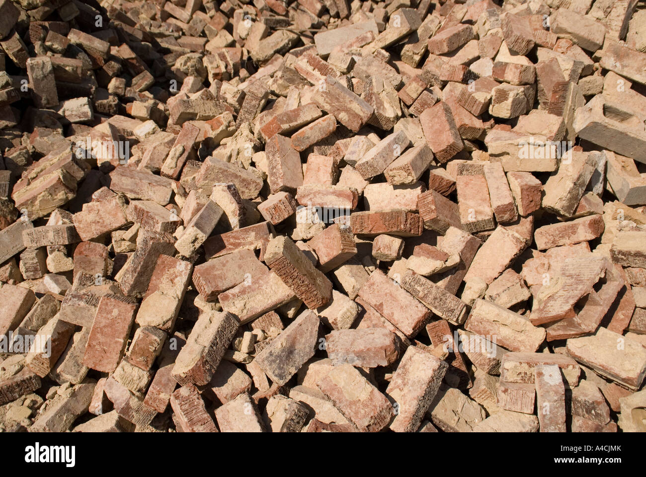 Bricks from a demolition project Stock Photo - Alamy