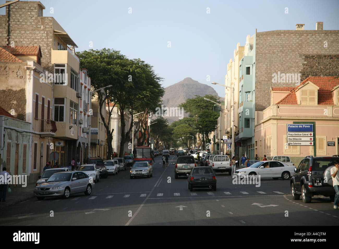 Street Mindelo Sao Vicente Stock Photo - Alamy