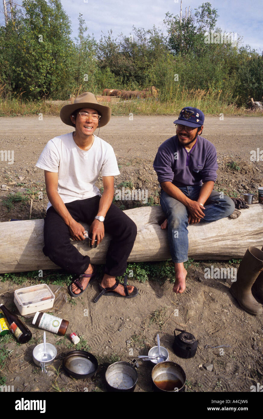 Northwest Territories Inuvik Canada Japanese kayakers adventurers on ...