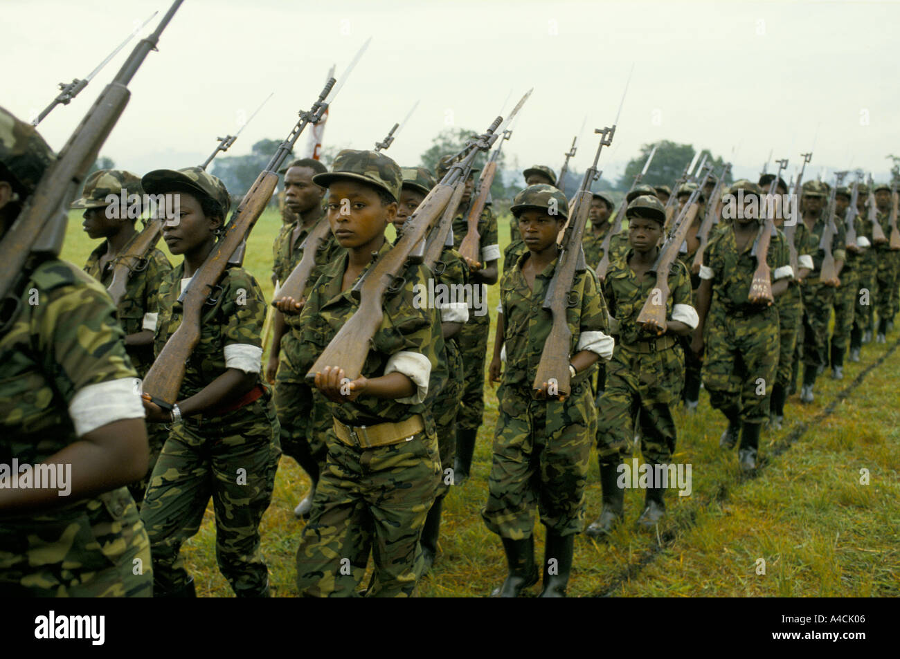 Boy soldiers in the Ugandan Army in Kampala to celebrate the first ...
