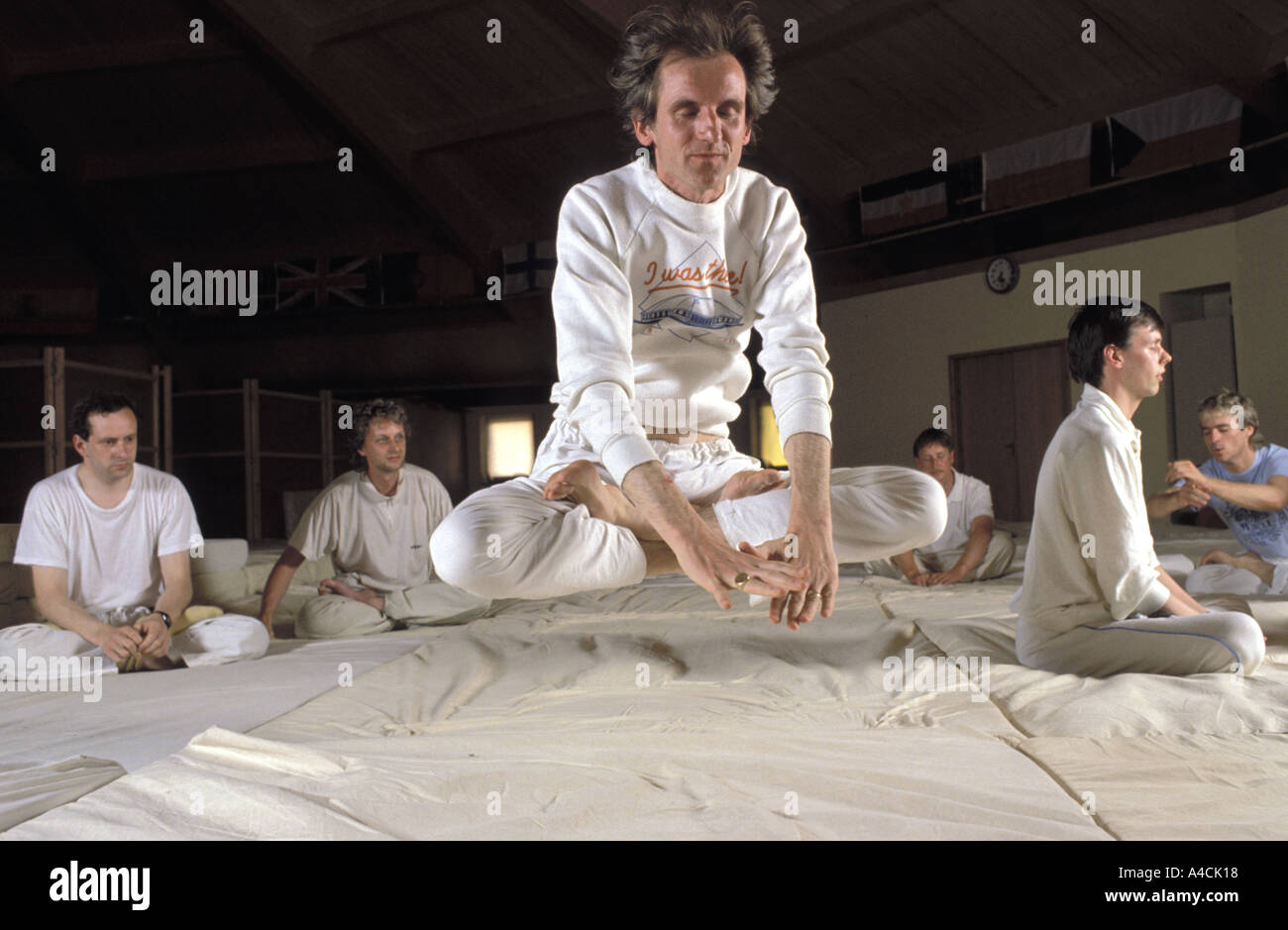 YOGIC FLYING INVOLVES SITTING IN A FULL LOTUS POSITION AND HOPPING ...