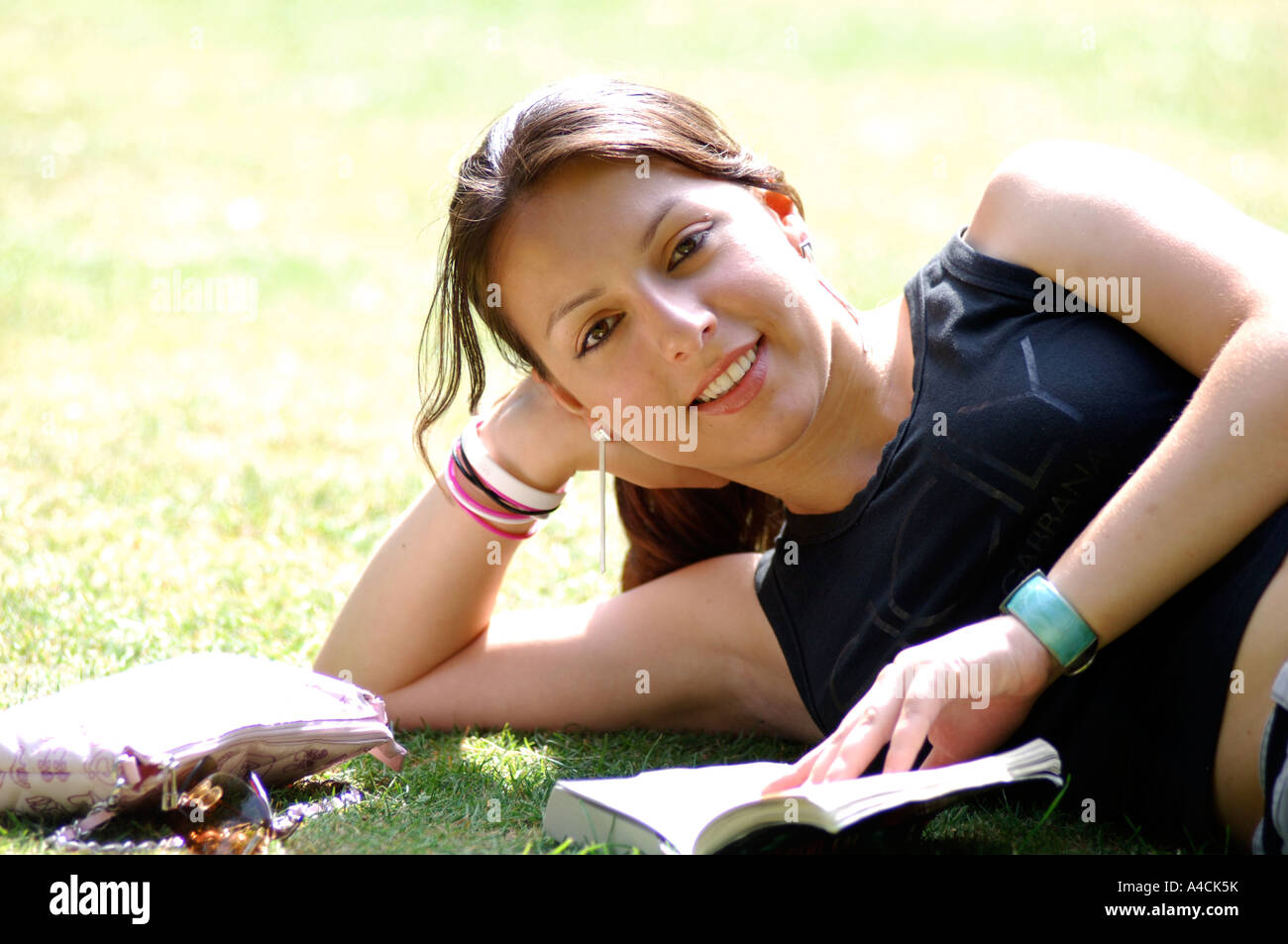 Royalty free photograph of British college student relaxing in London ...