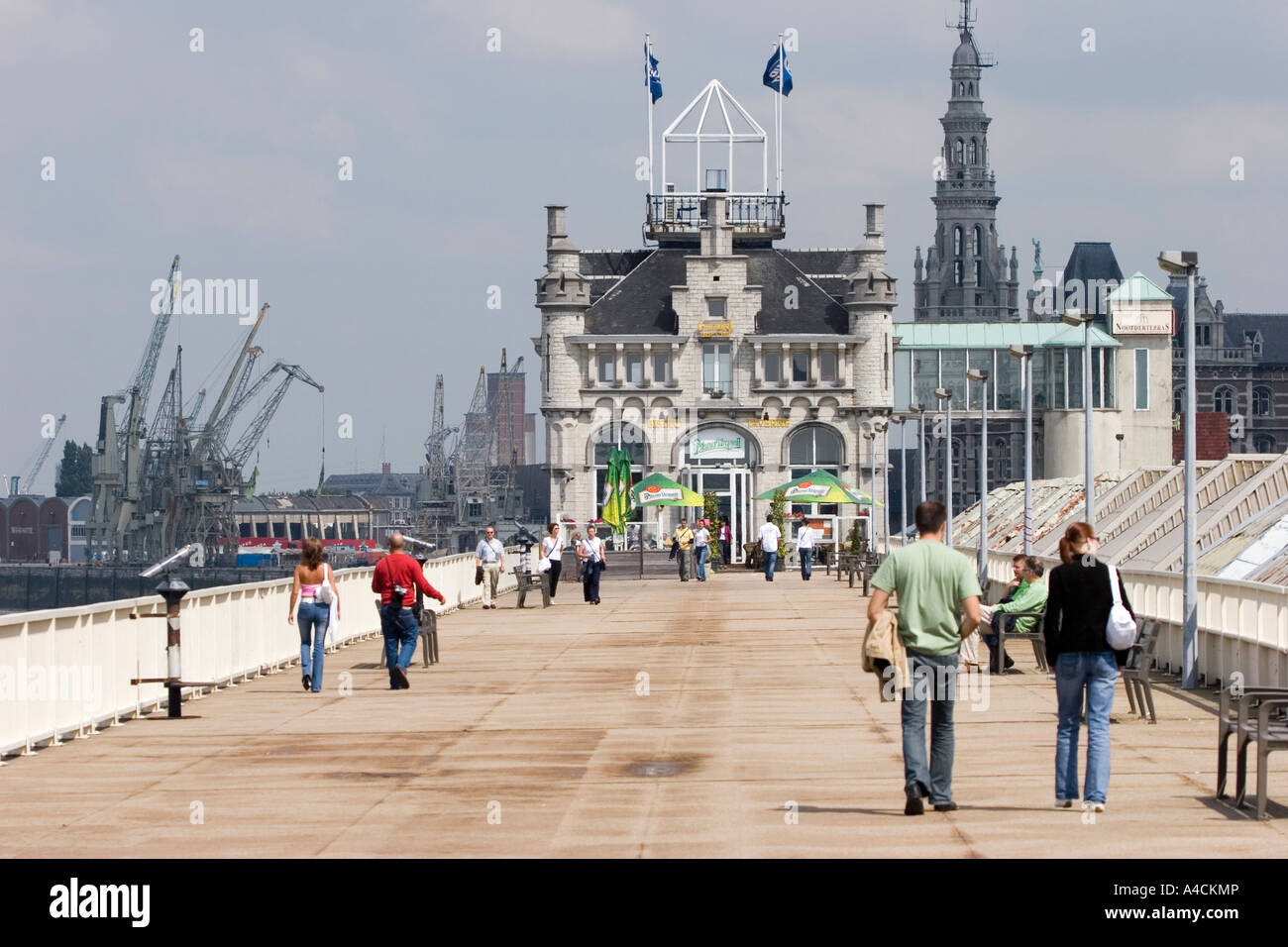 Schelde Riverside Antwerp Belgium Stock Photo - Alamy