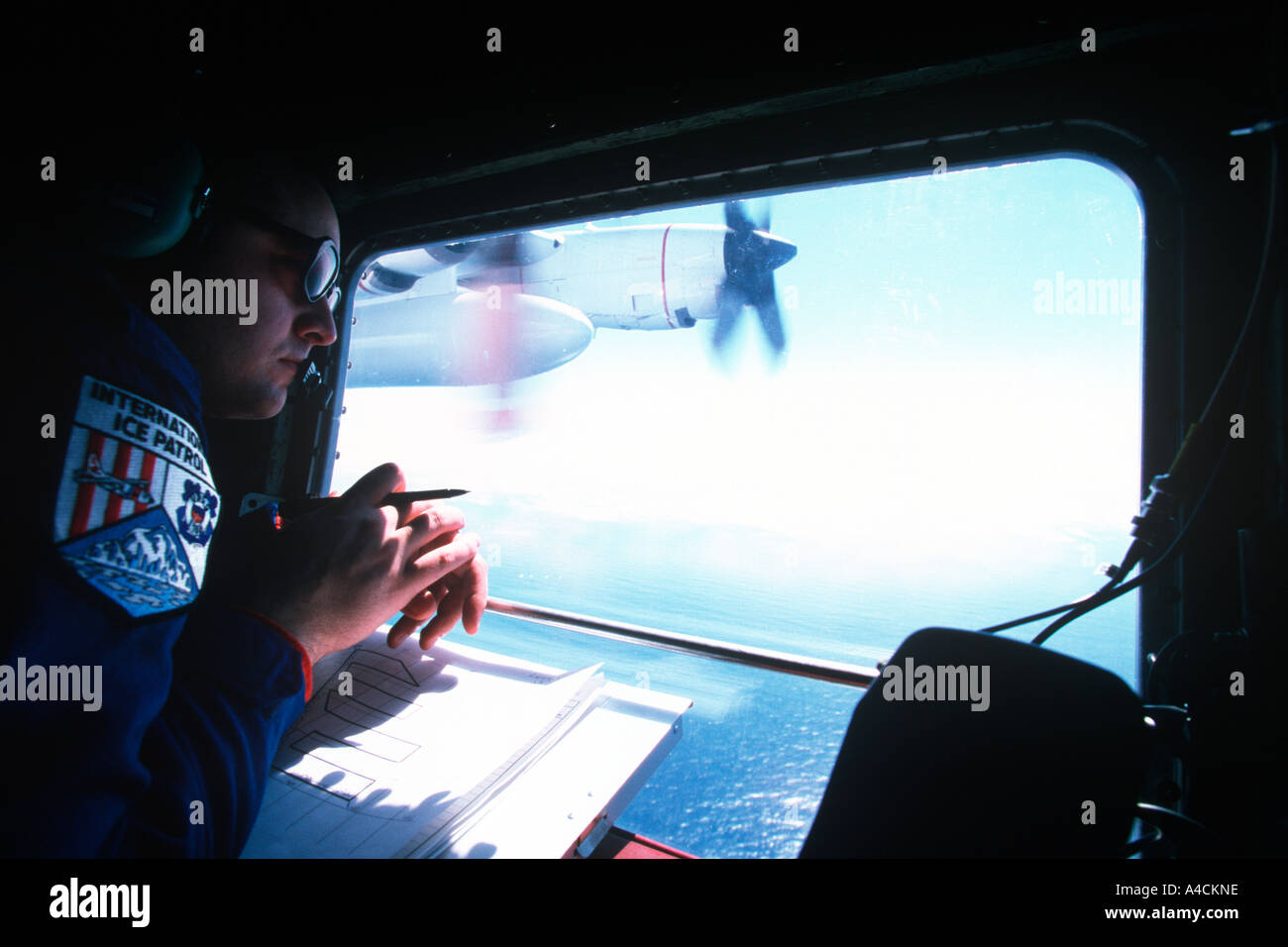 Iceberg Observer on USCG International Ice Patrol HC130 Hercules St ...