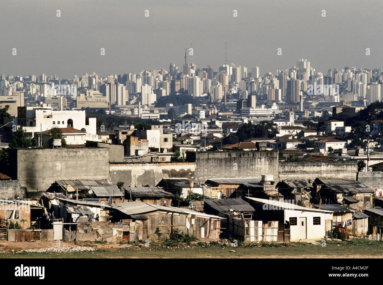 Landscape view of the Casa Verde land invasion Sao Paulo with the ...