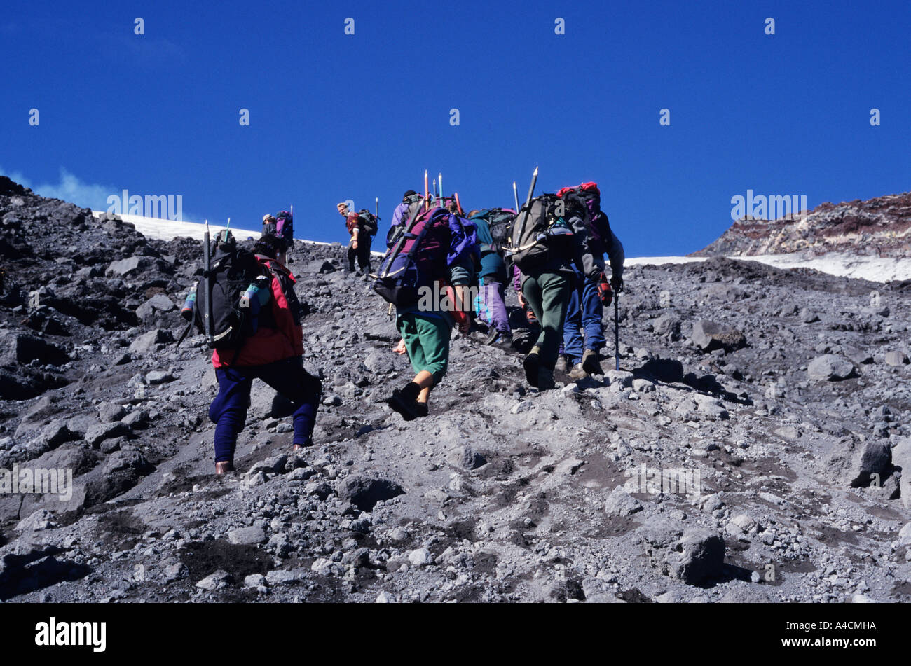 Chili Volcano Villarrica Climbing the volcano Stock Photo - Alamy