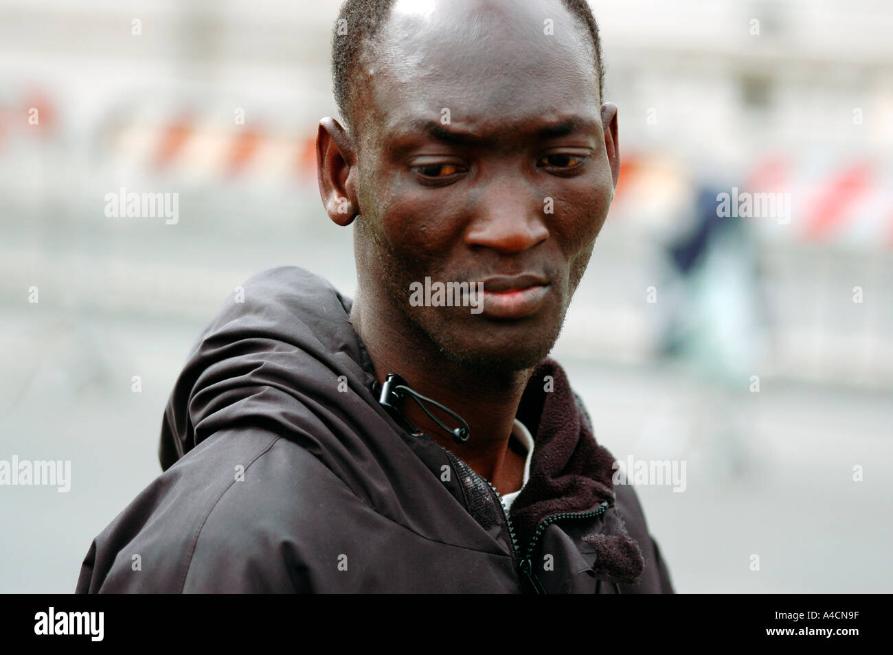 young black man during funeral pope s death Stock Photo - Alamy