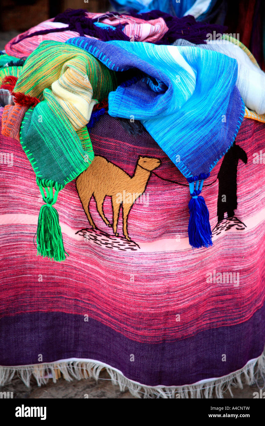 Closeup of textiles on display Stock Photo - Alamy