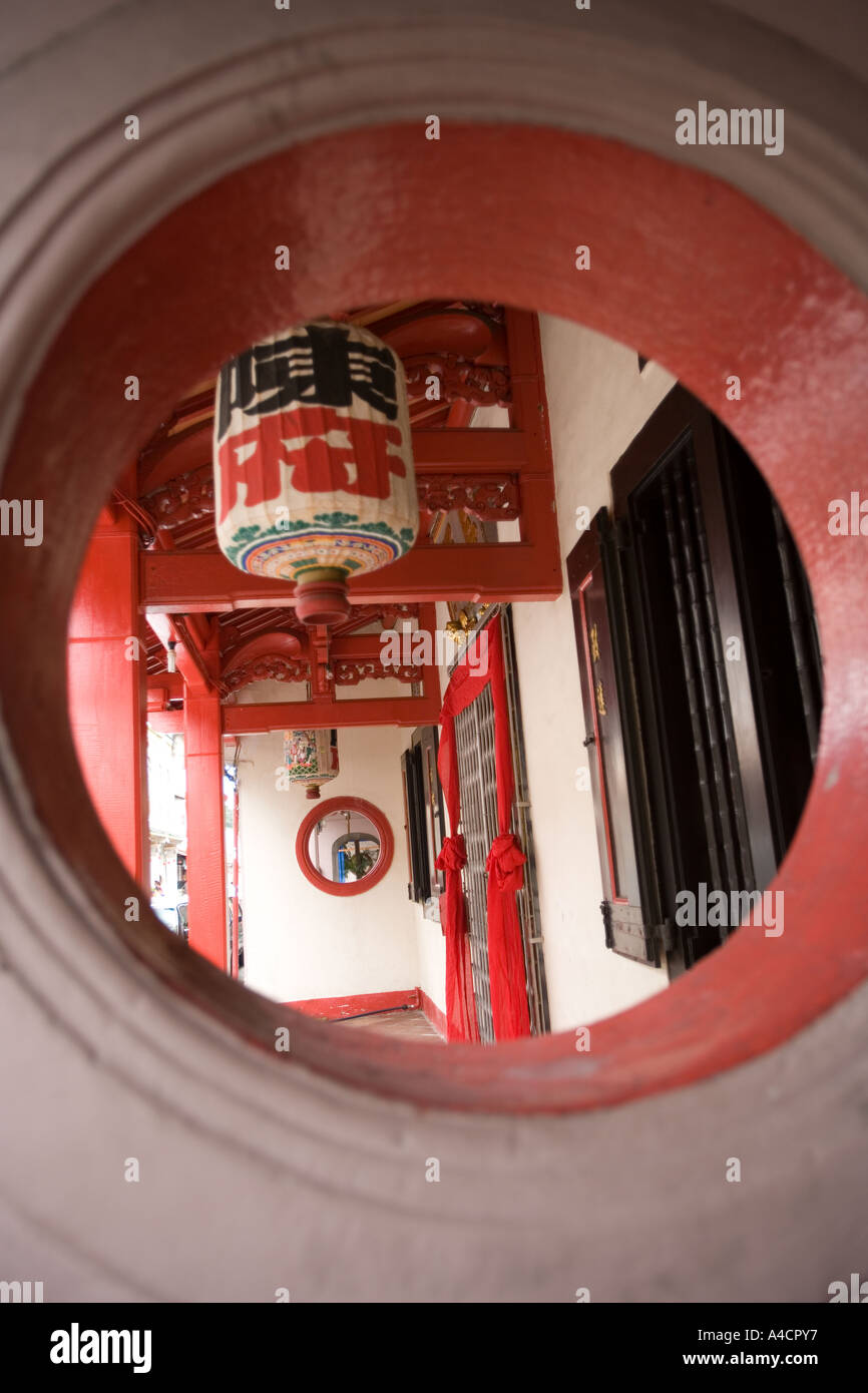 Malaysia Melaka Jalan Tun Tan Cheng Lock house front through circular ...