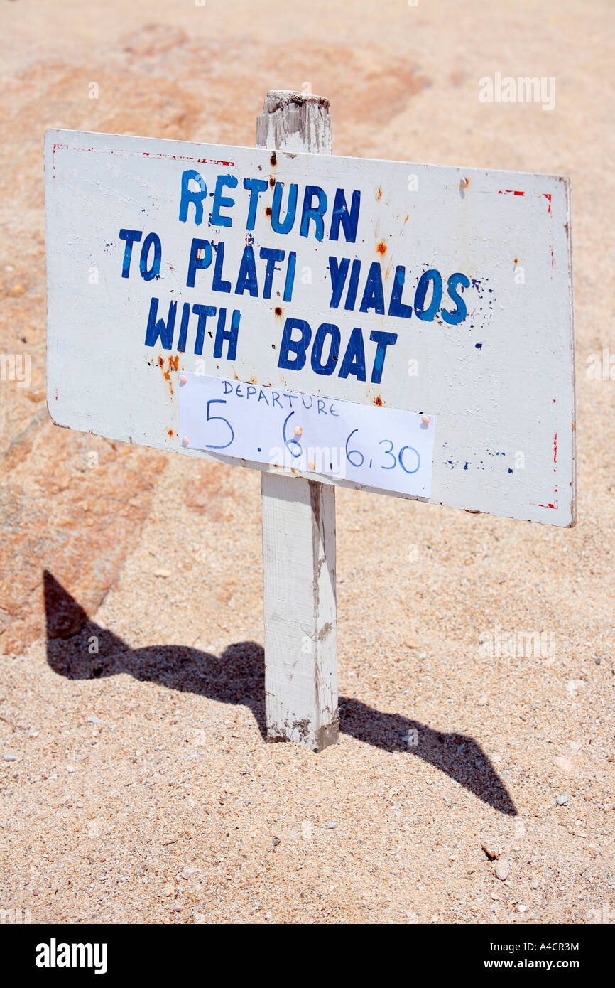 Sign for boat departure Stock Photo - Alamy