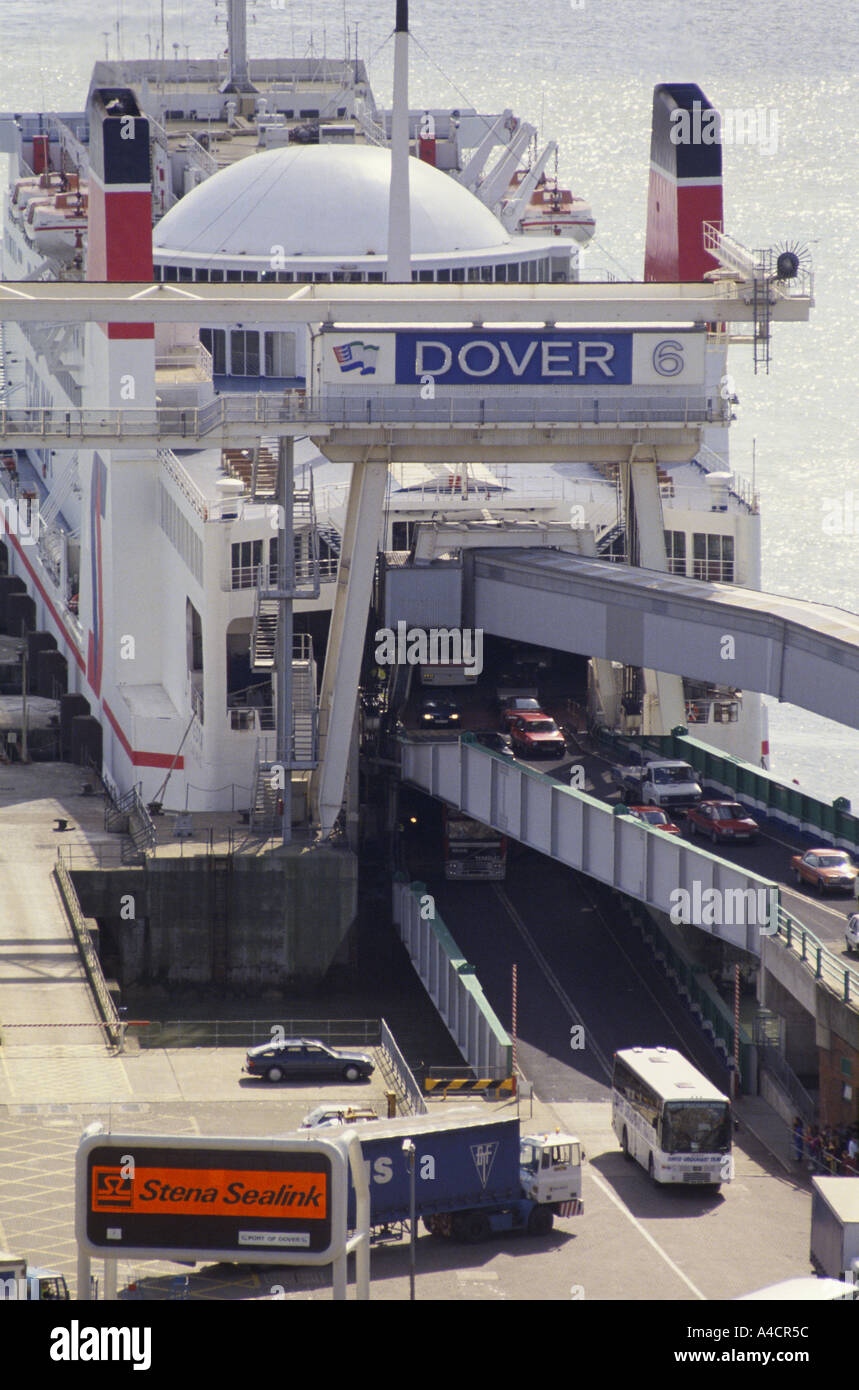 The car and truck ferry terminal at Dover on England's south east coast ...