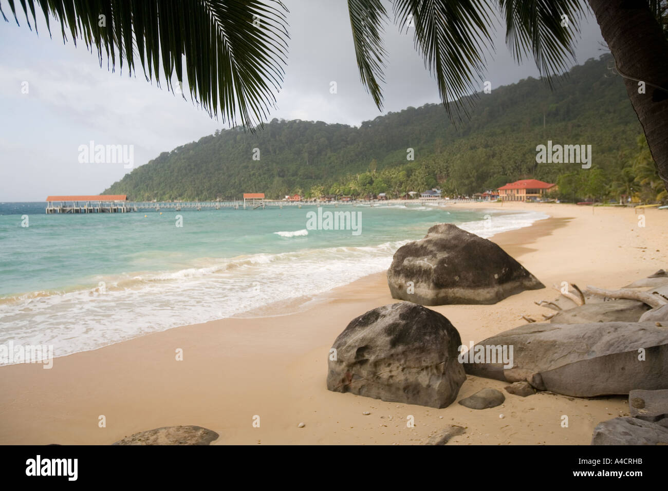 Malaysia Pulao Tioman Salang village beach Stock Photo - Alamy