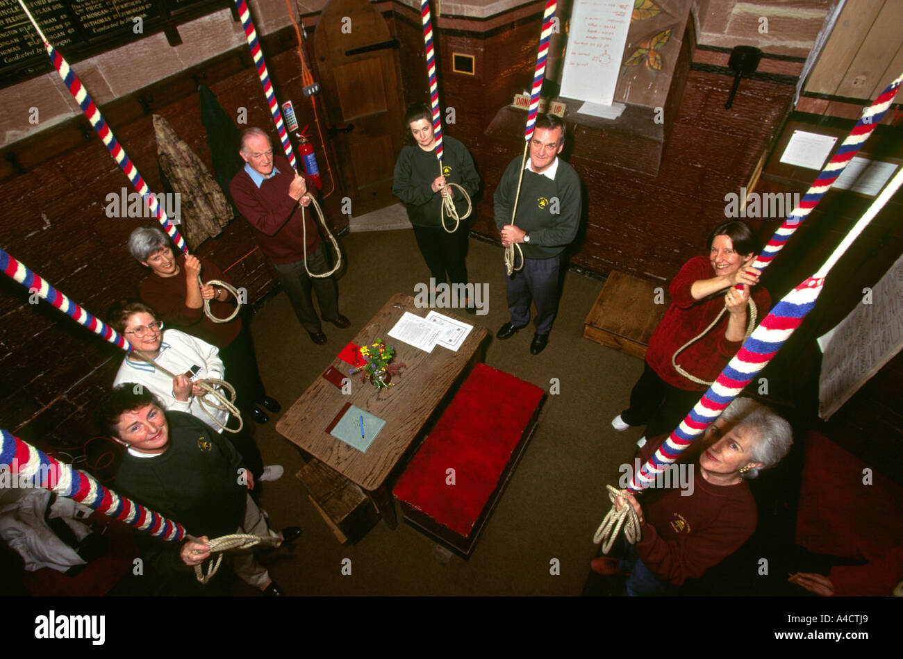 Hobbies bellringing bell ringers in loft Stock Photo - Alamy Hobbies bellringing bell ringers in loft Stock Photo - Alamy