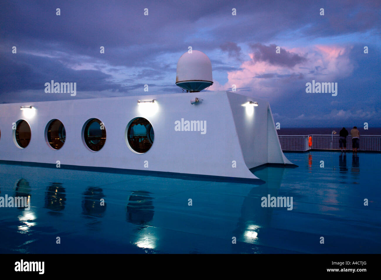 Ferry boat deck Ancona Patras Stock Photo - Alamy