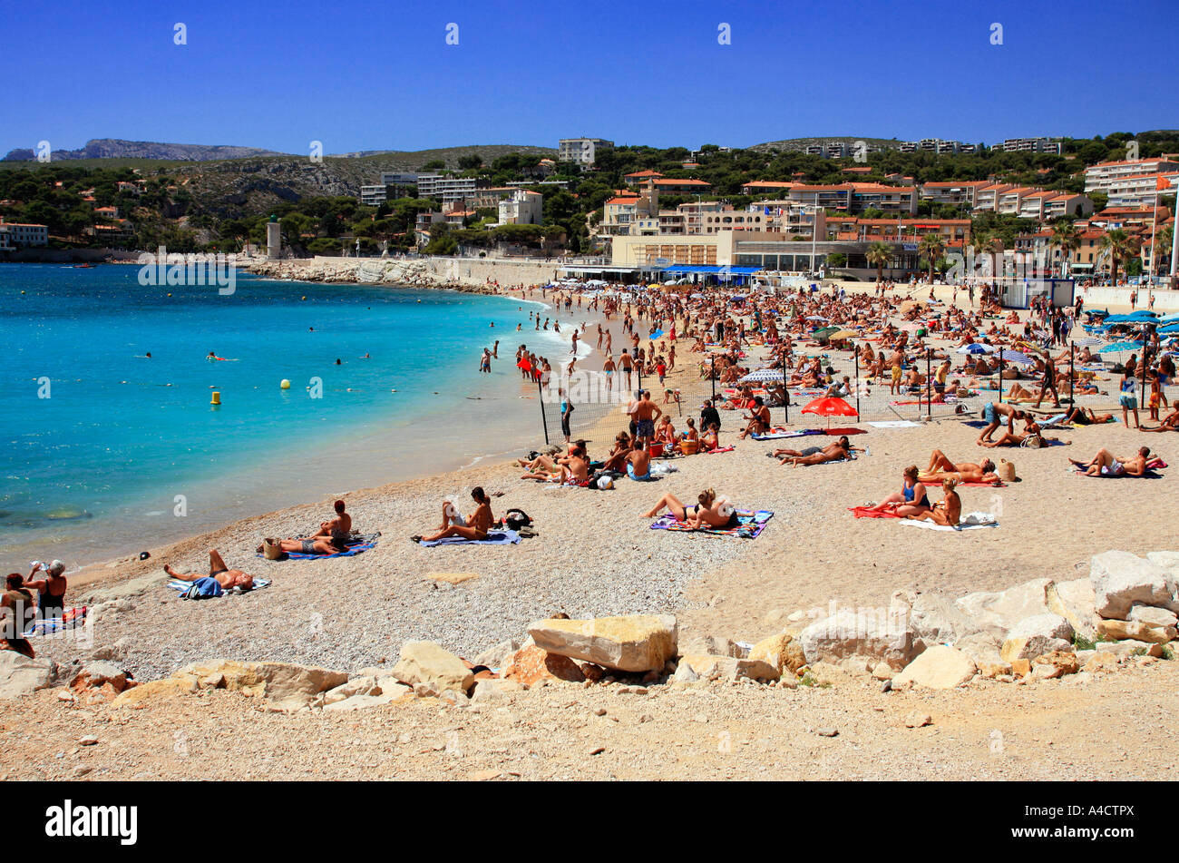 People on the beach Cassis France Stock Photo - Alamy