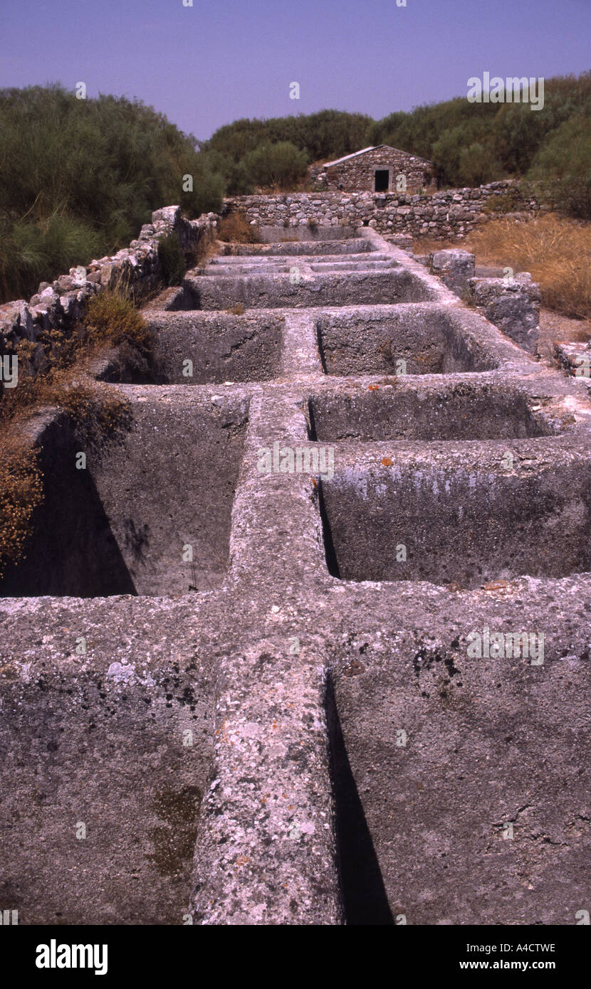 Roman garum factory at Troia Portugal Sado Estuary 2005 Stock Photo - Alamy