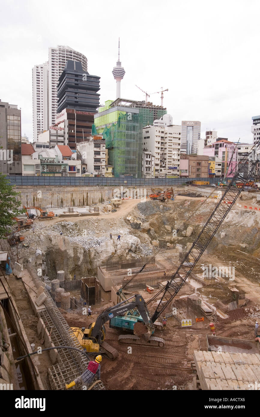 Malaysia Kuala Lumpur downtown development consstruction site ...