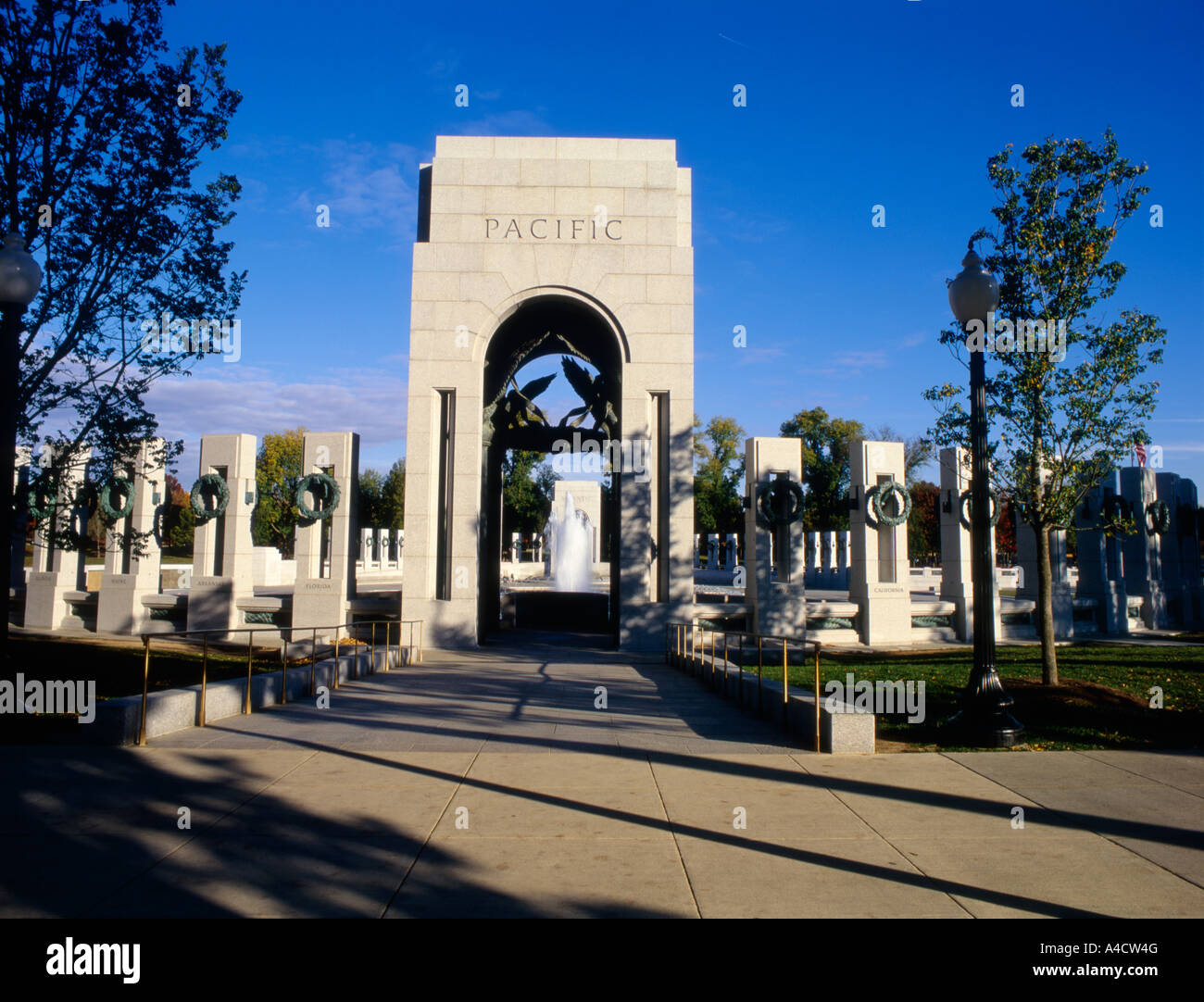 World War II memorial, Washington dc, USA, Pacific Pavilion Stock Photo ...