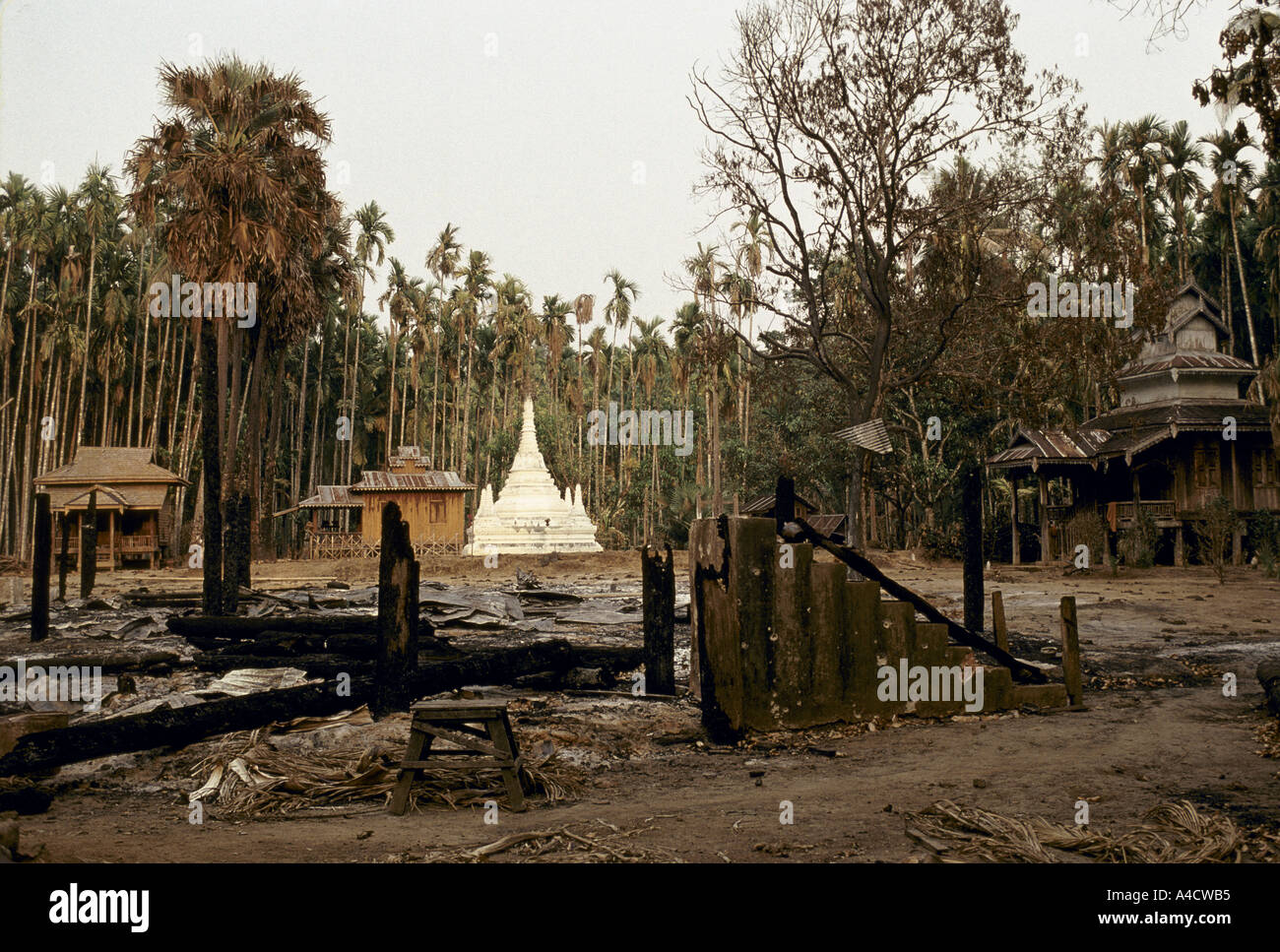 Buddhist buddhism buddha sad sadness destruction stoupa hi-res stock ...