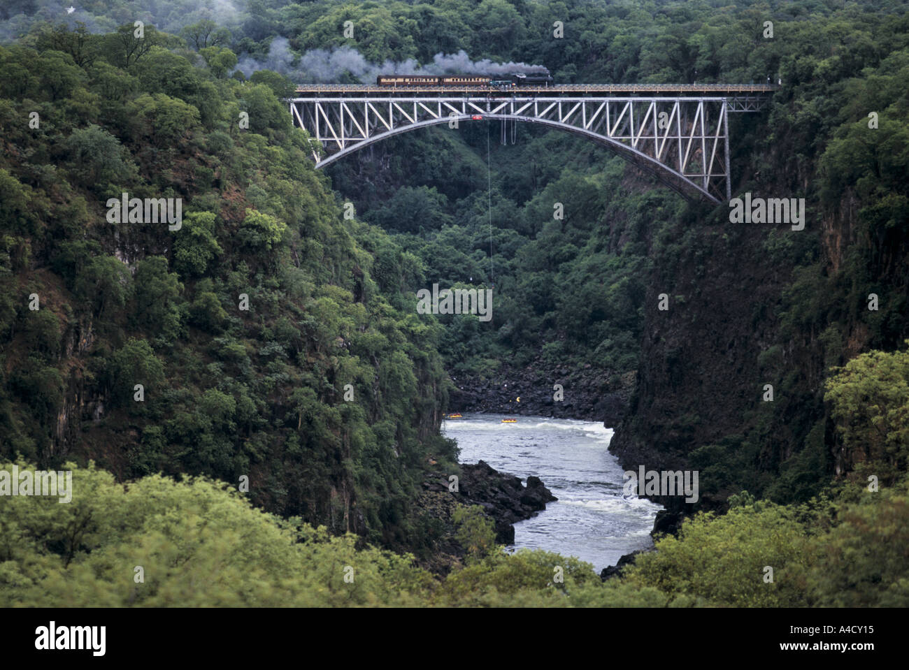 Zimbabwe victoria falls steam train hi-res stock photography and images ...