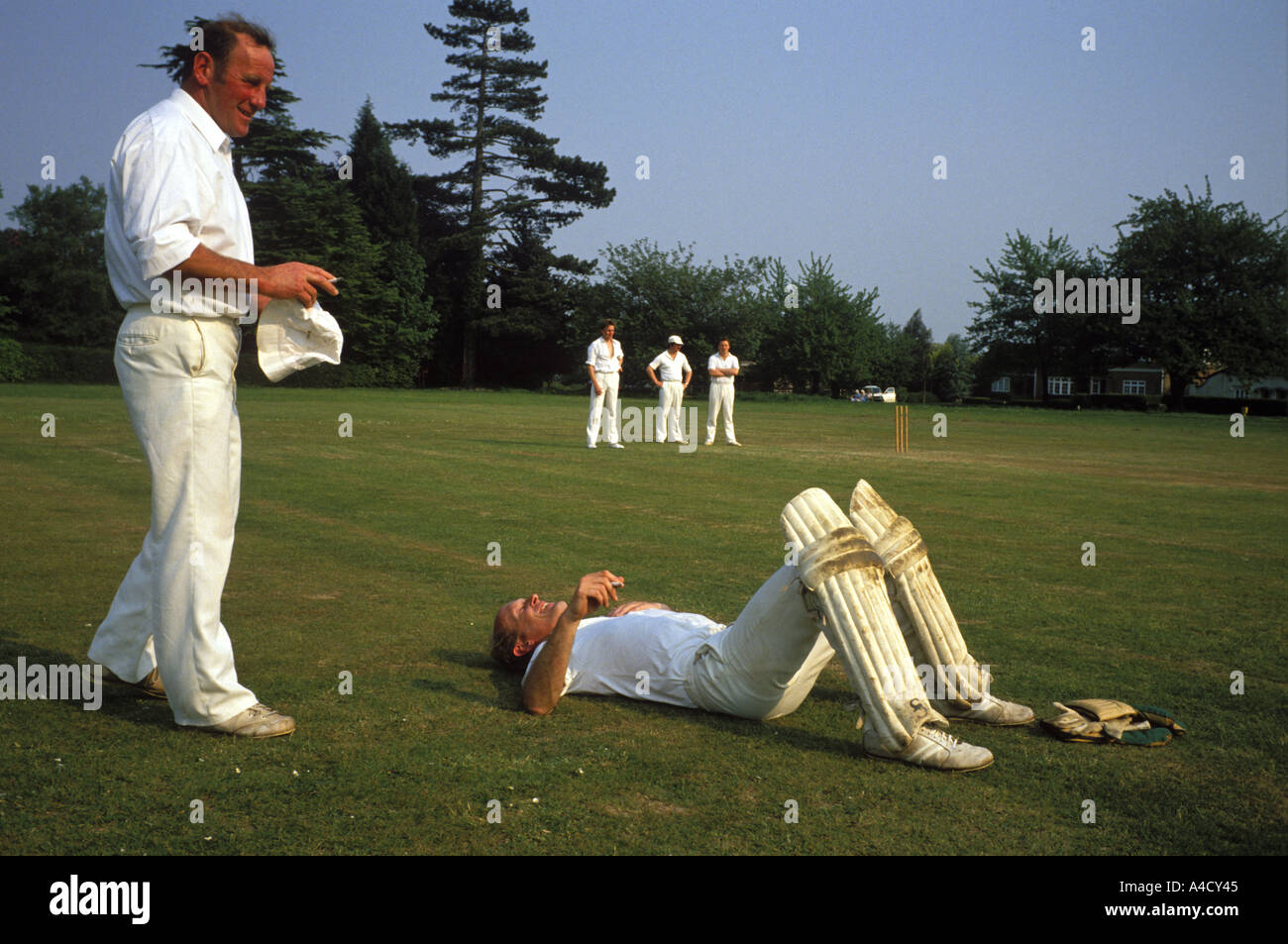 Sport cricket lying down hi-res stock photography and images - Alamy