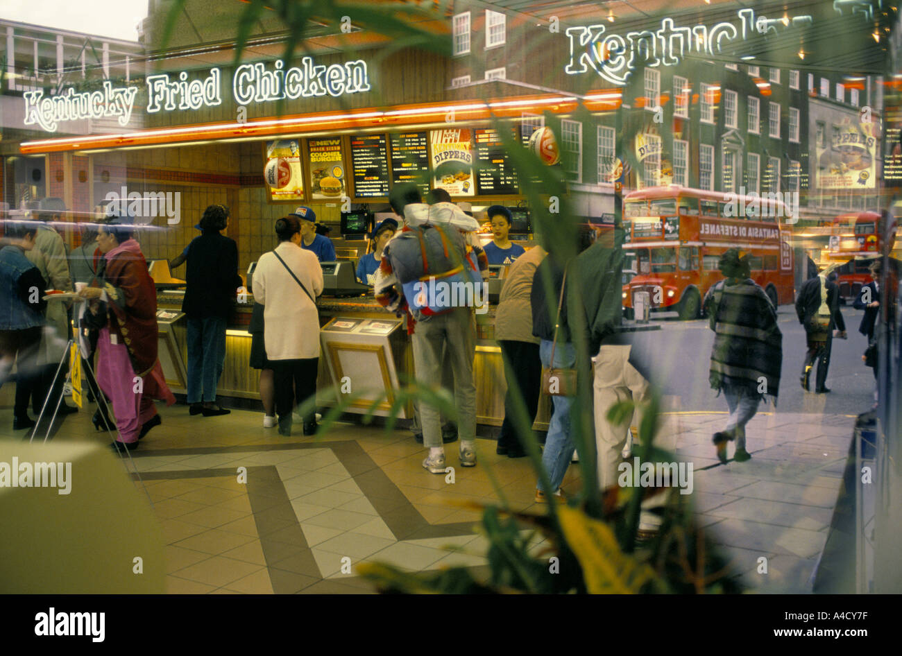 The counter at Kentucky Fried Chicken, London, UK Stock Photo - Alamy