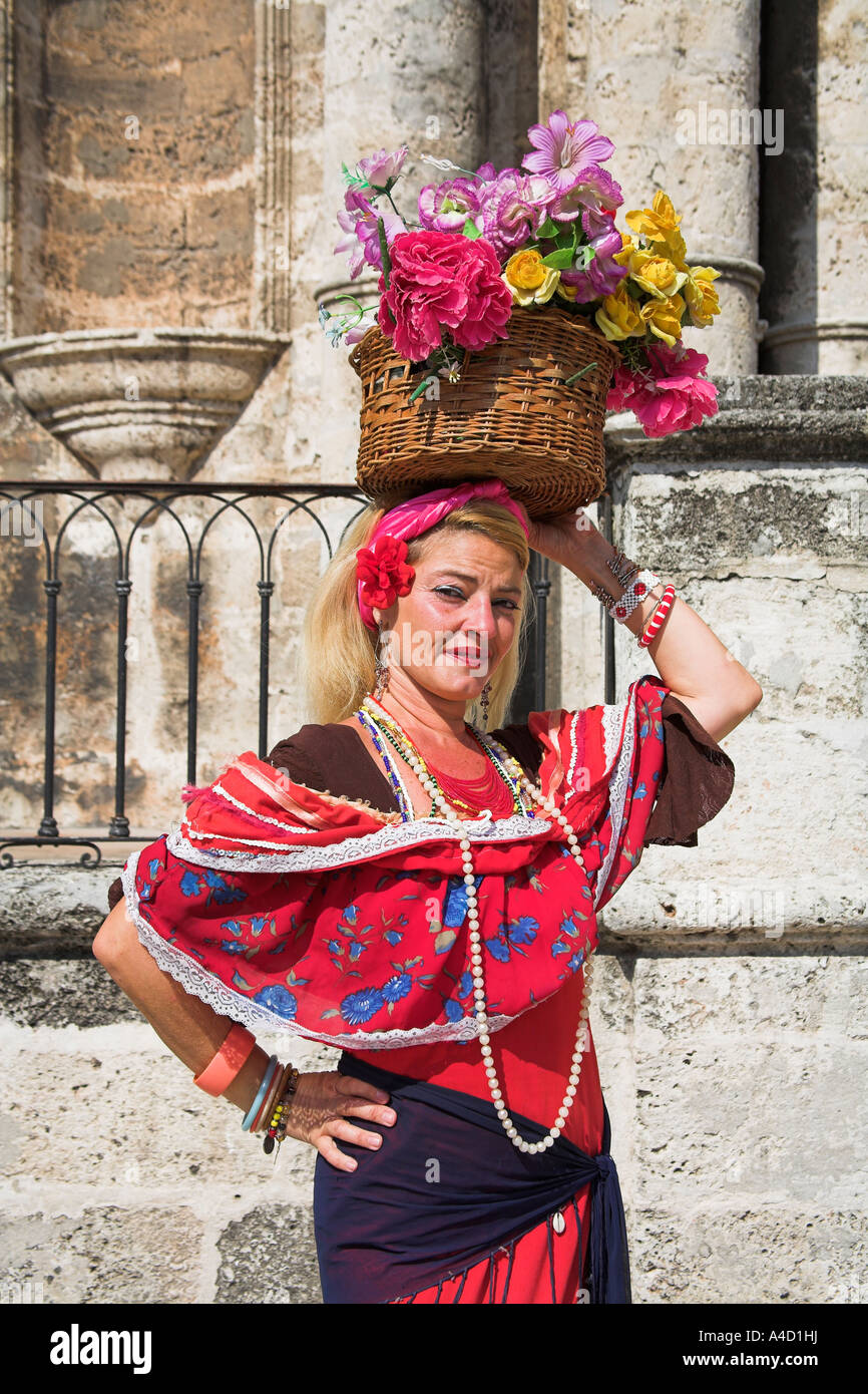 Cuban woman wearing traditional cuban costume hi-res stock photography ...