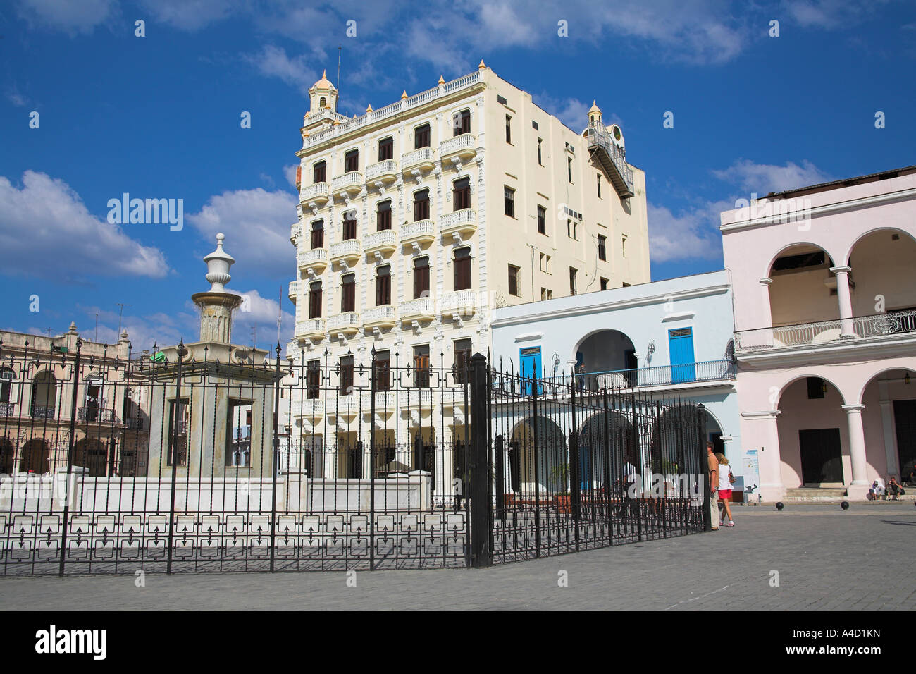 Buildings and view of Plaza Vieja, Old Square, Havana, La Habana Vieja ...